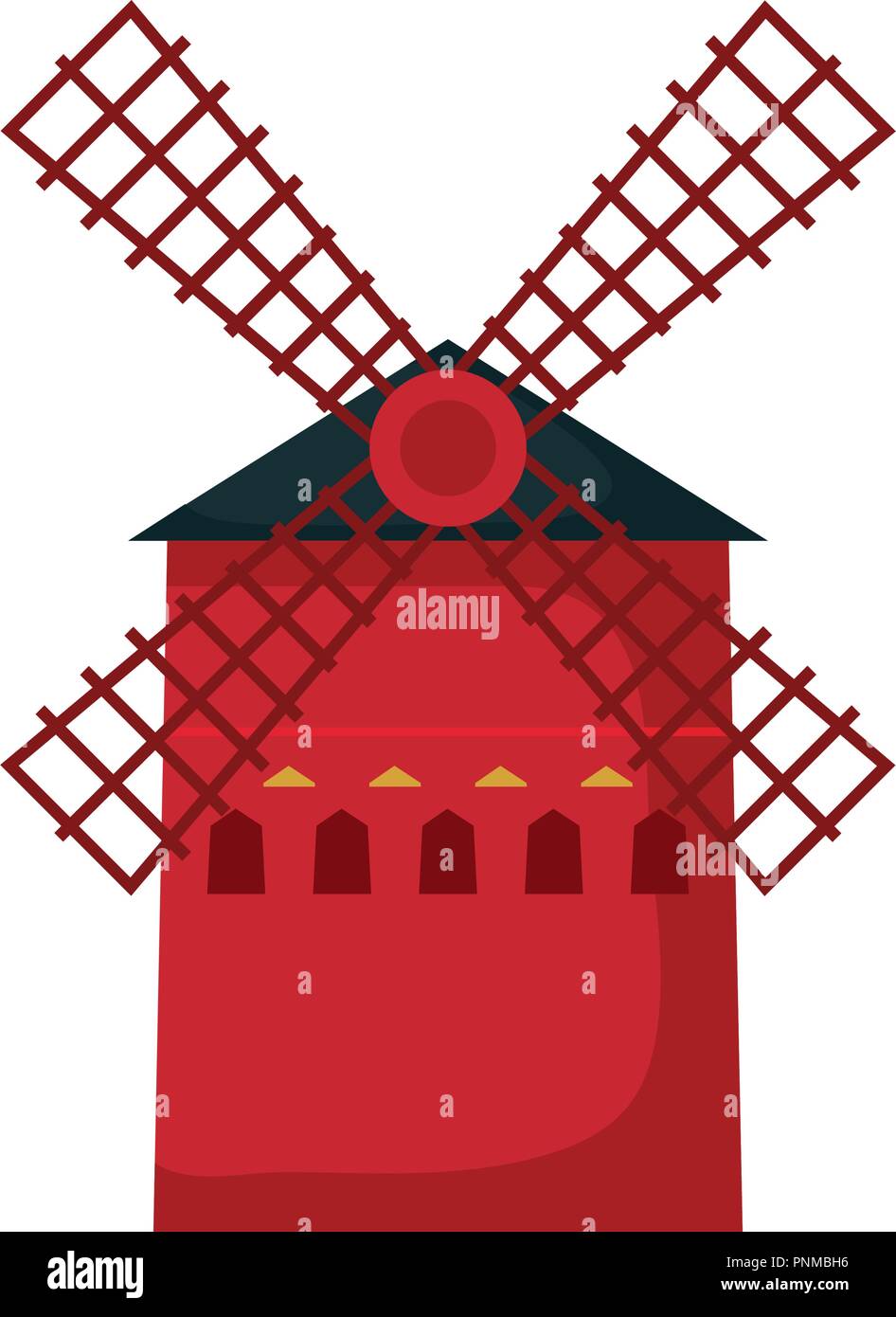 farm windmill icon over white background, vector illustration Stock ...