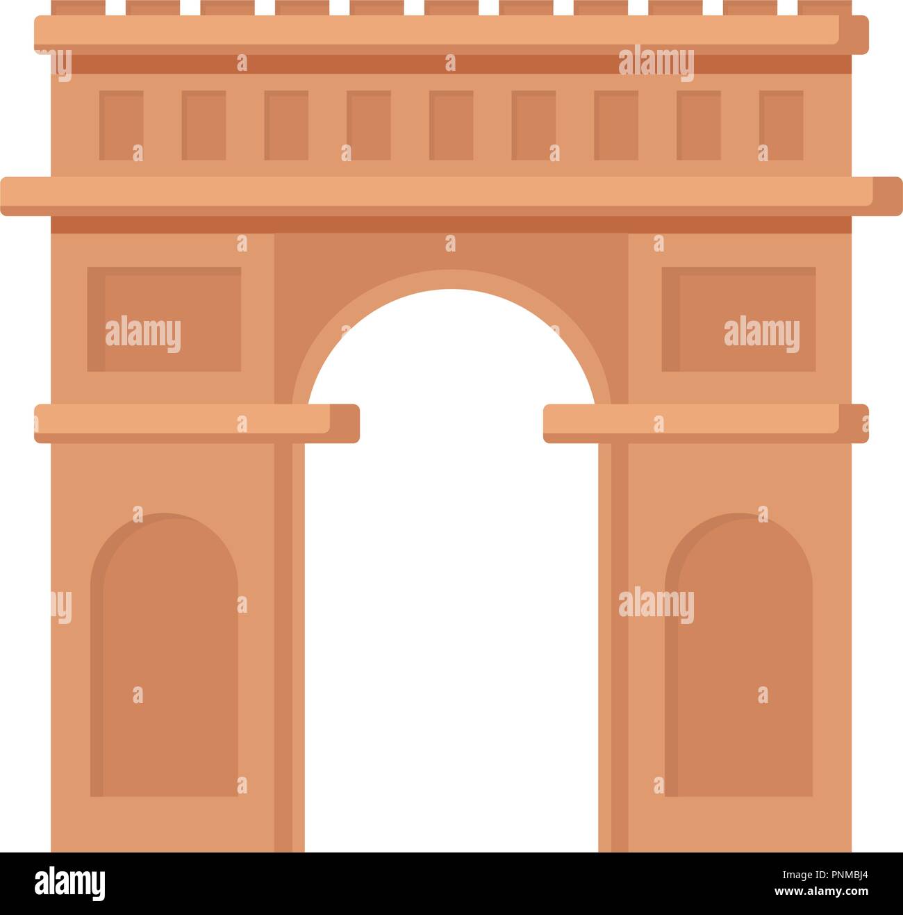 arch of triumph icon over white background, vector illustration Stock ...