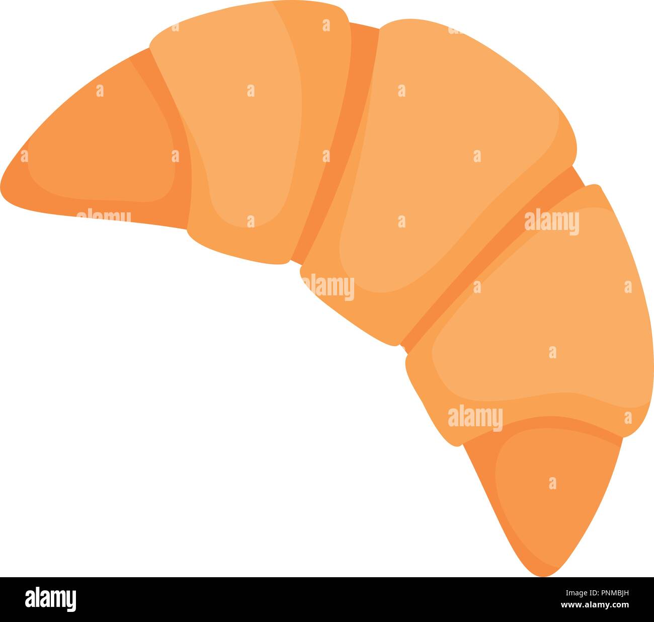croissant icon over white background, vector illustration Stock Vector ...