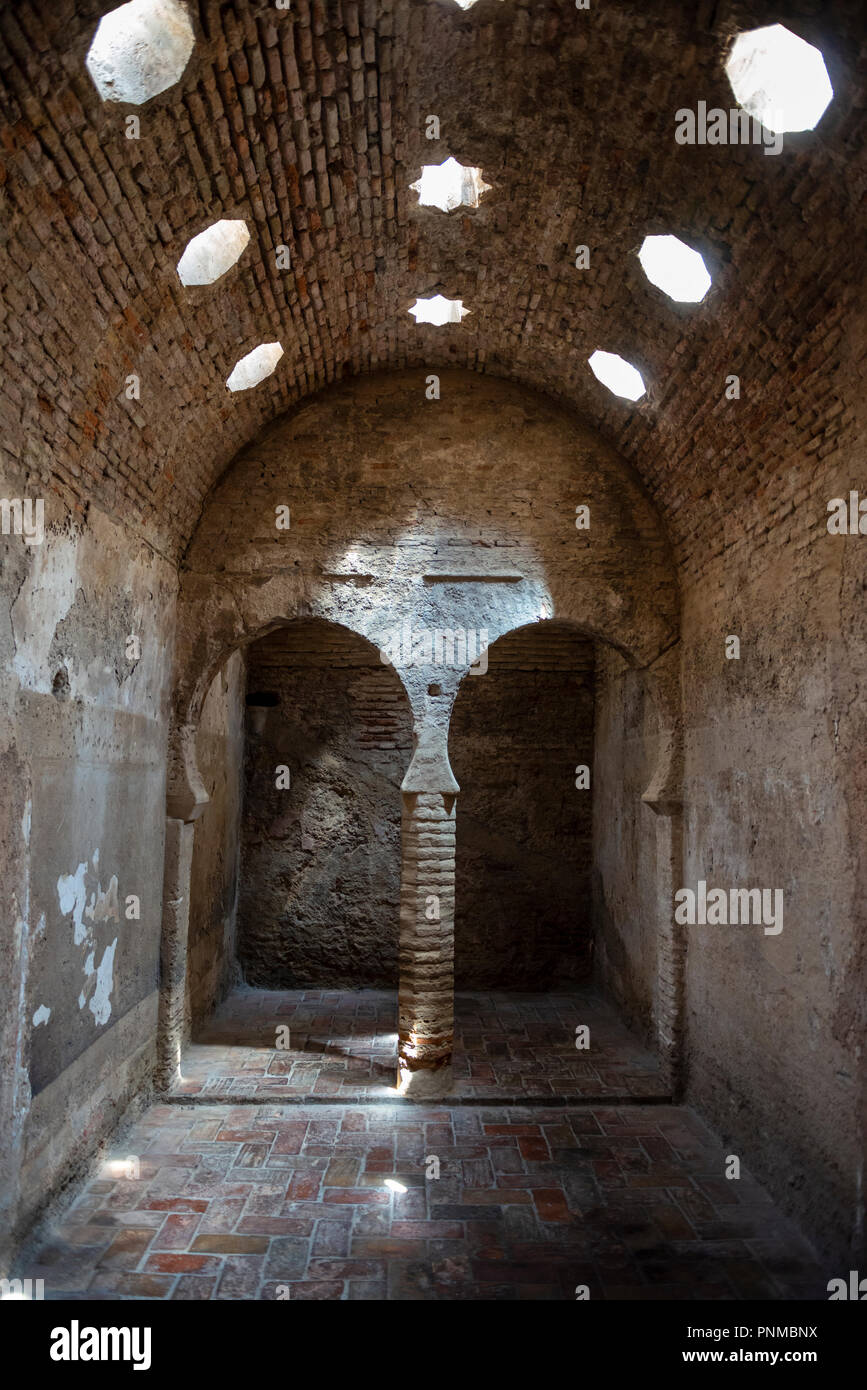 Ruin of a Moorish bath, Arab baths, El Bañuelo, Granada, Andalusia ...