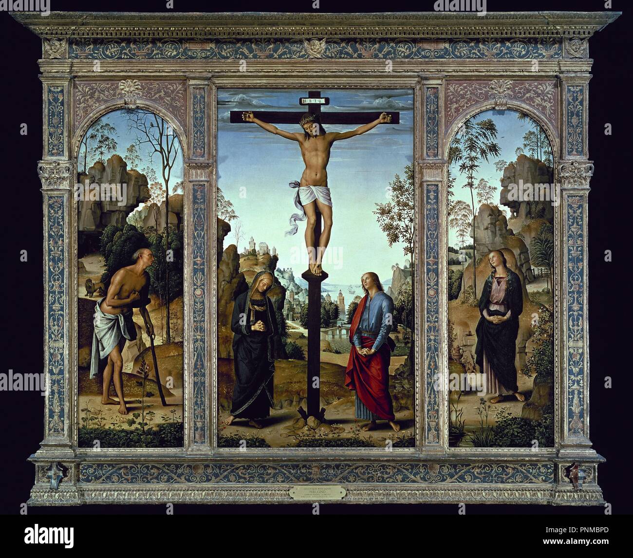 CRUCIFIXION CON SANTOS (*1445/+1523). Author: PERUGINO, PIETRO. Location: NATIONAL GALLERY ...