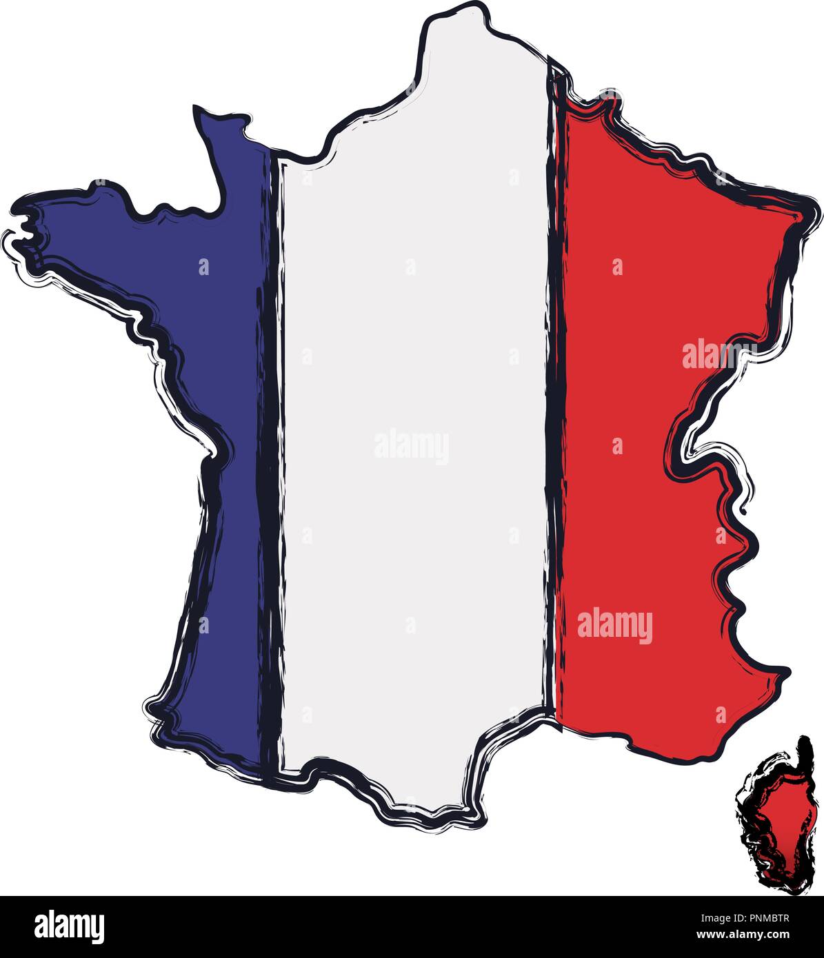 france map icon over white background, vector illustration Stock Vector ...