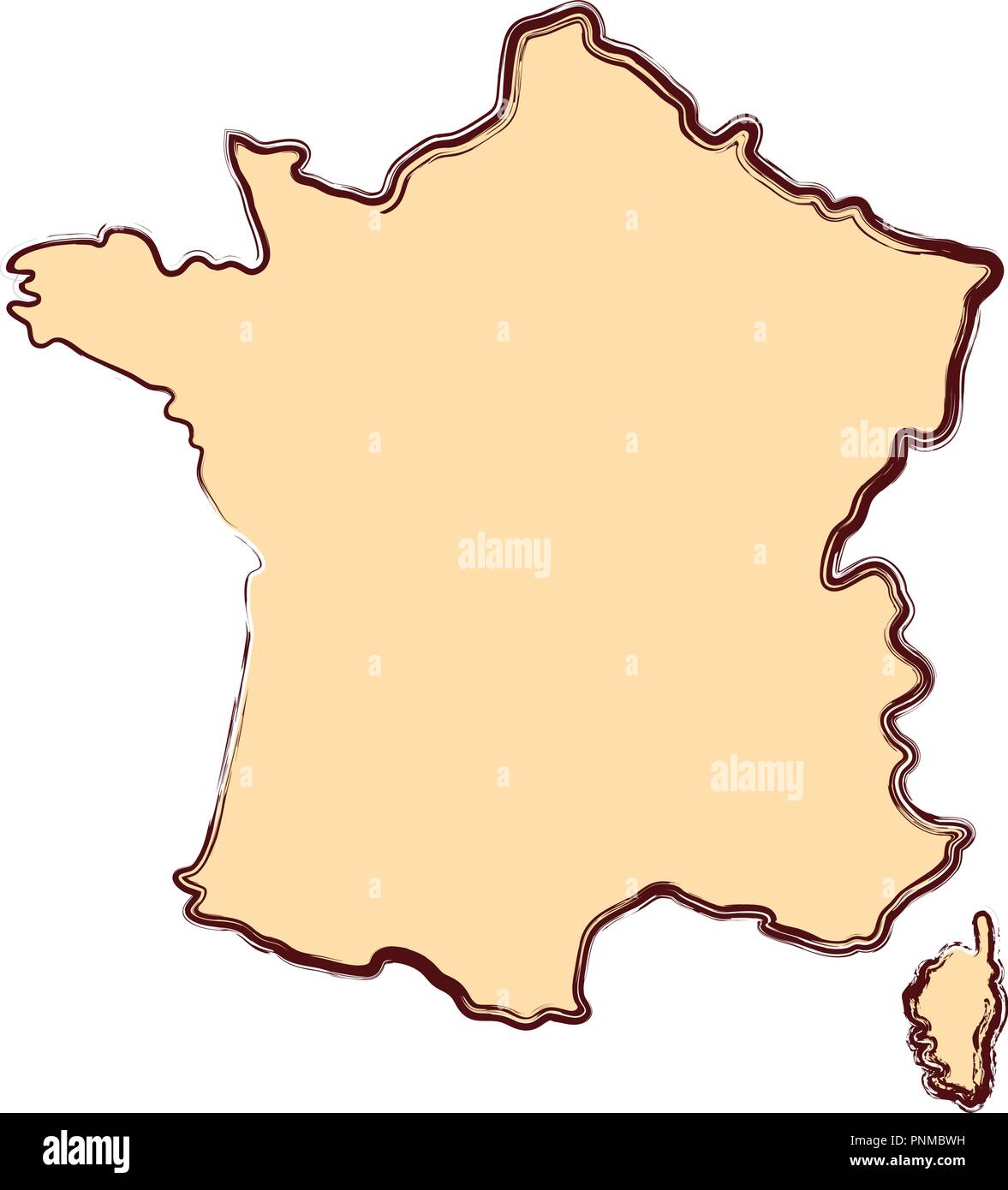 france map icon over white background, vector illustration Stock Vector ...