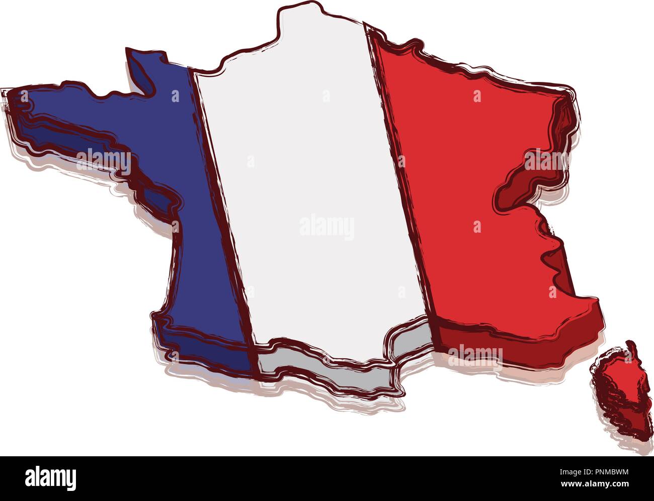 france map icon over white background, vector illustration Stock Vector ...