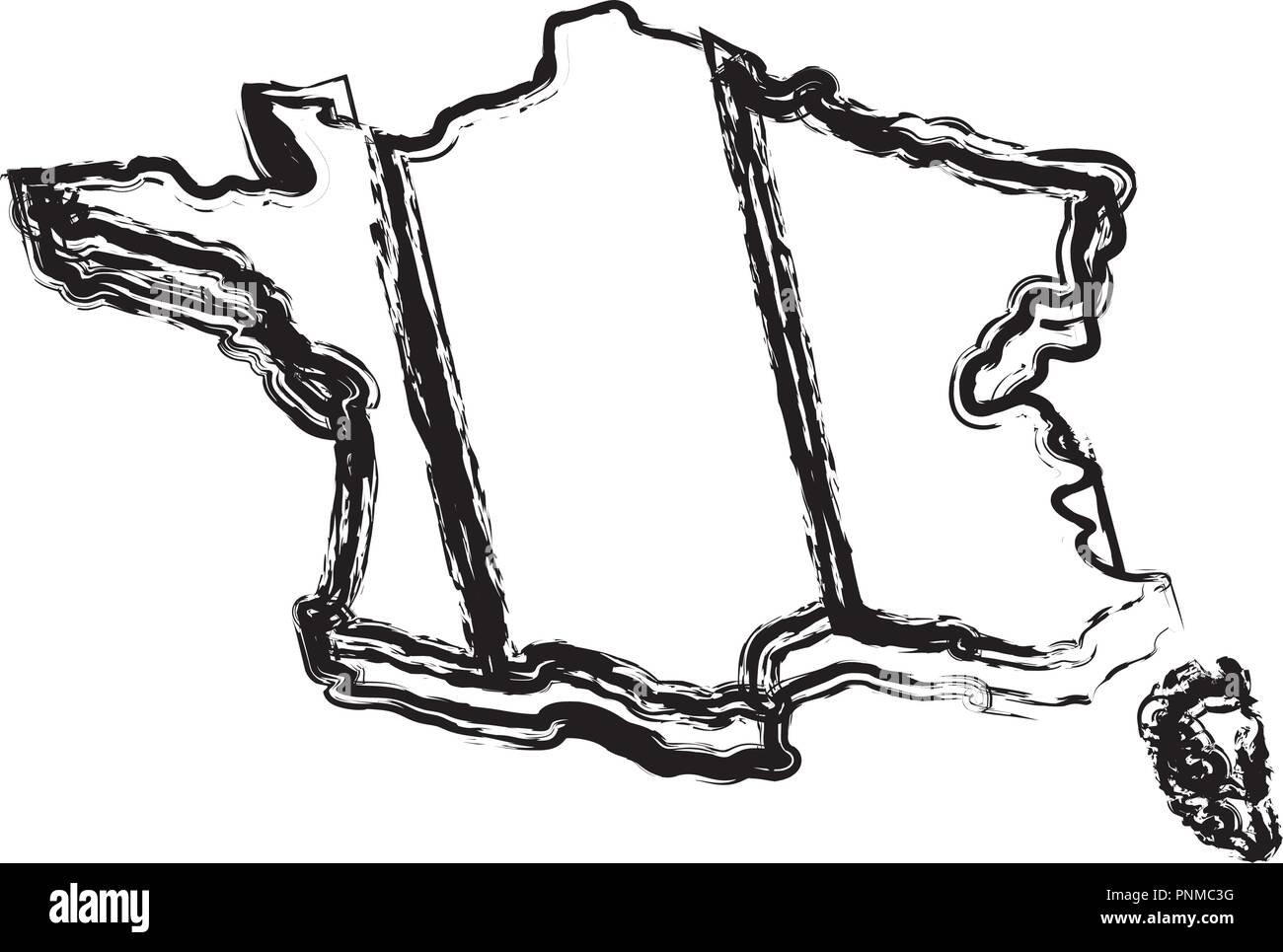 france map icon over white background, vector illustration Stock Vector ...