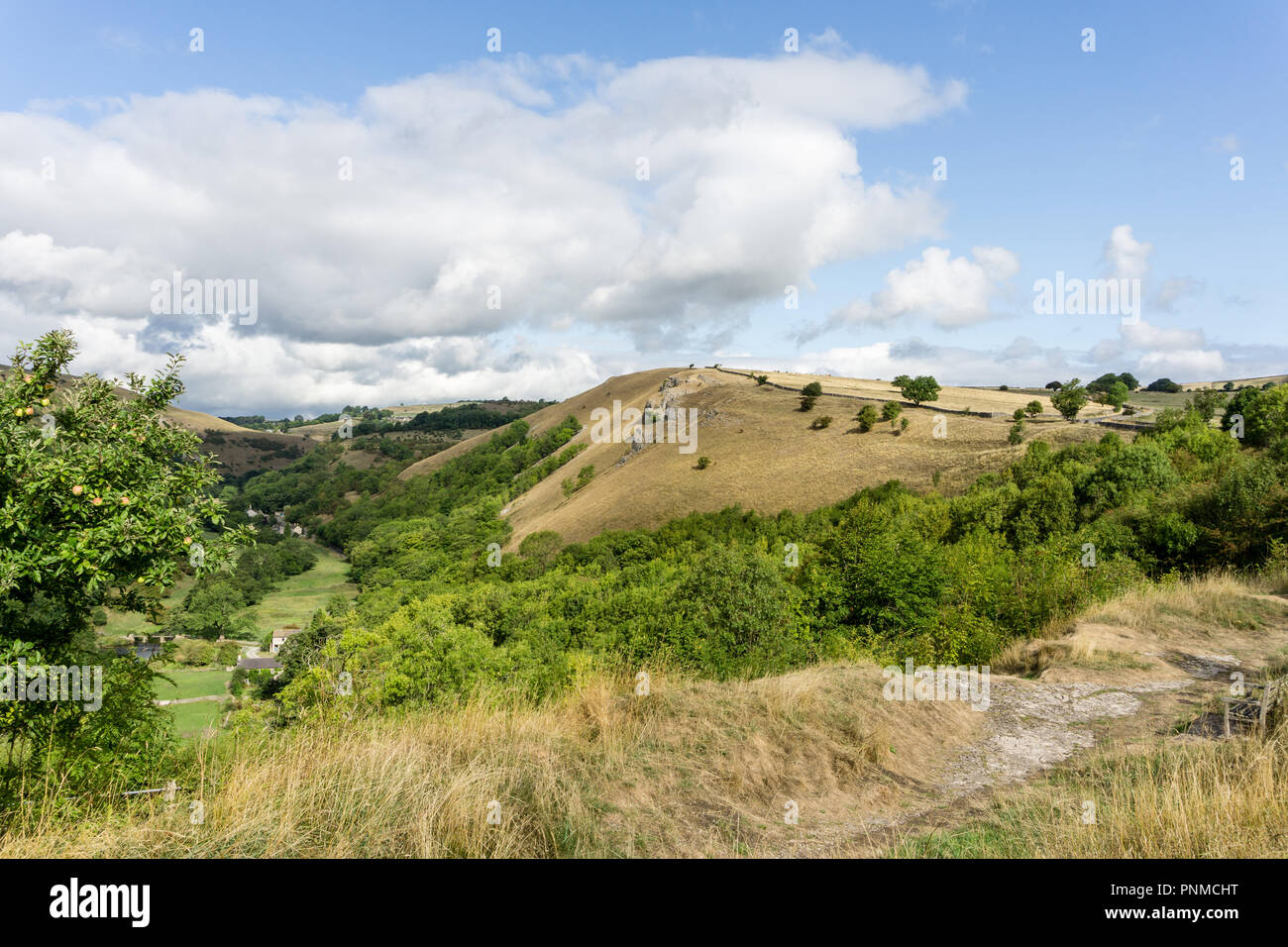 Views to Monsal Dale and the Peak District uplands from the Monsal Head ...