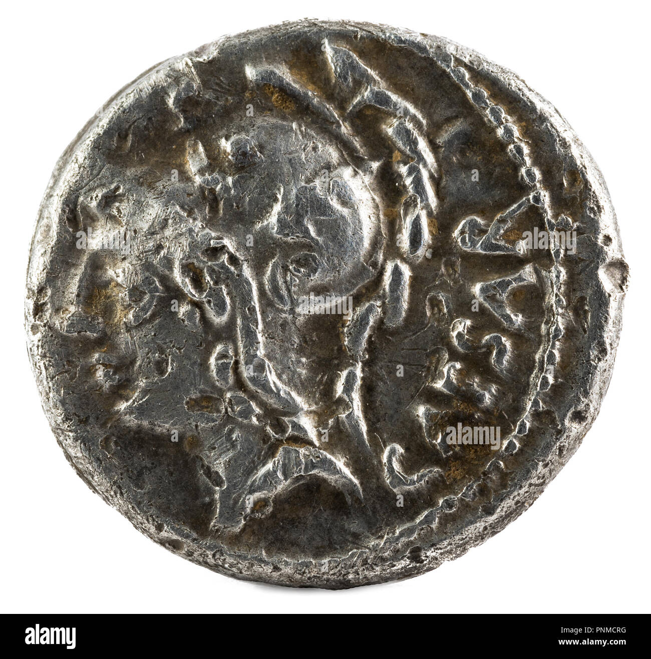 Roman Republic Coin. Ancient Roman silver denarius of the family Julia ...