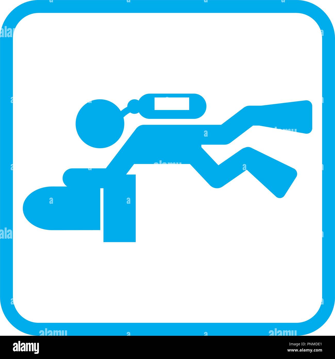 Scuba diver pictogram hi-res stock photography and images - Alamy