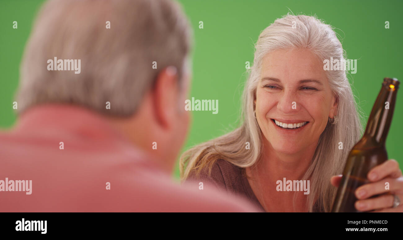Woman with beer bottle and key hi-res stock photography and images - Alamy