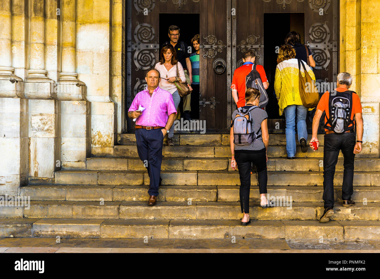People leaving a church hi-res stock photography and images - Alamy
