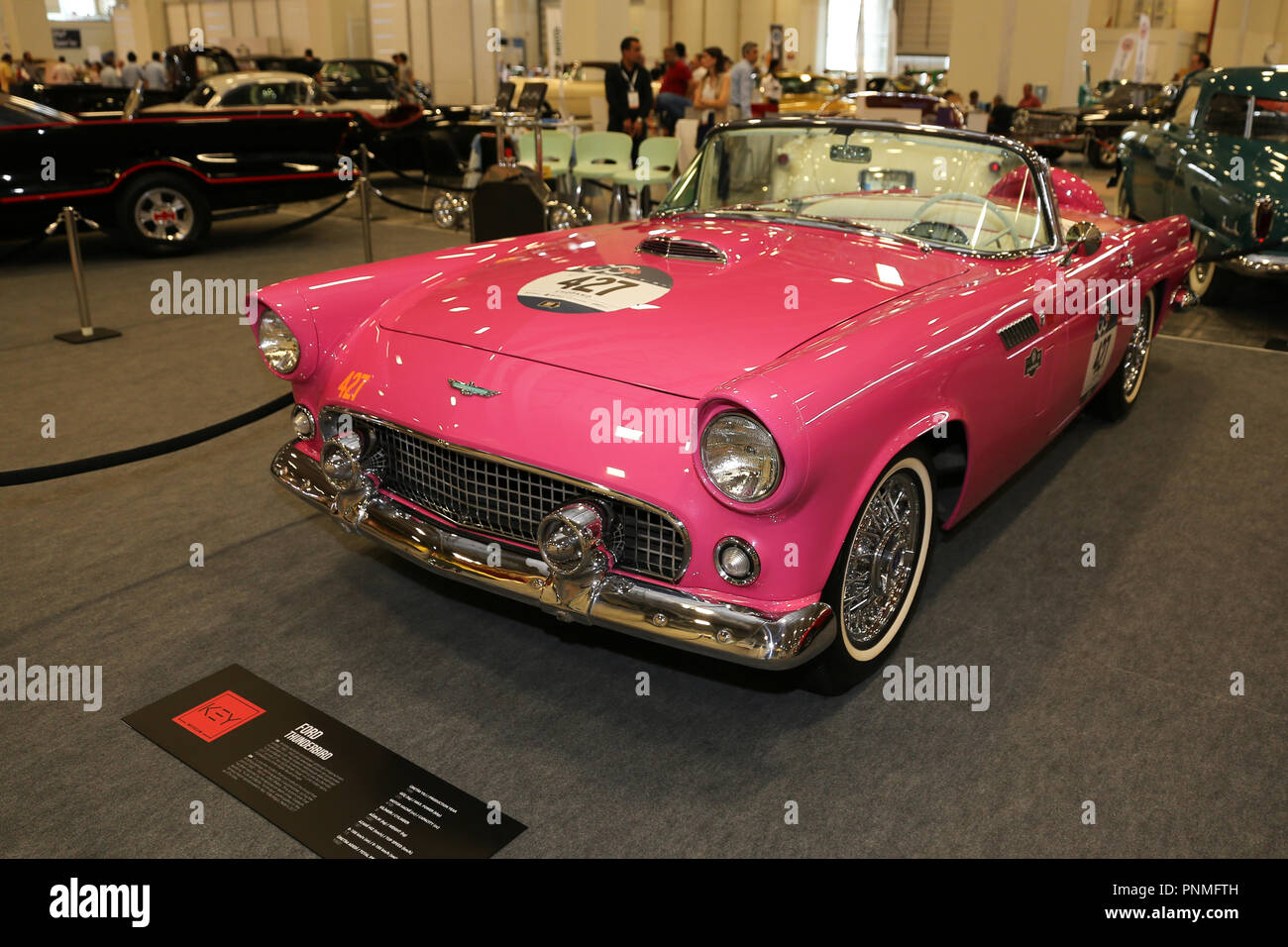 ISTANBUL, TURKEY - JULY 01, 2018: Ford Thunderbird 1956 display at ...