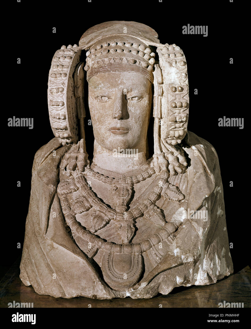 Woman from Elche. Iberian sculpture. 4th century B.C.. Discovered in ...