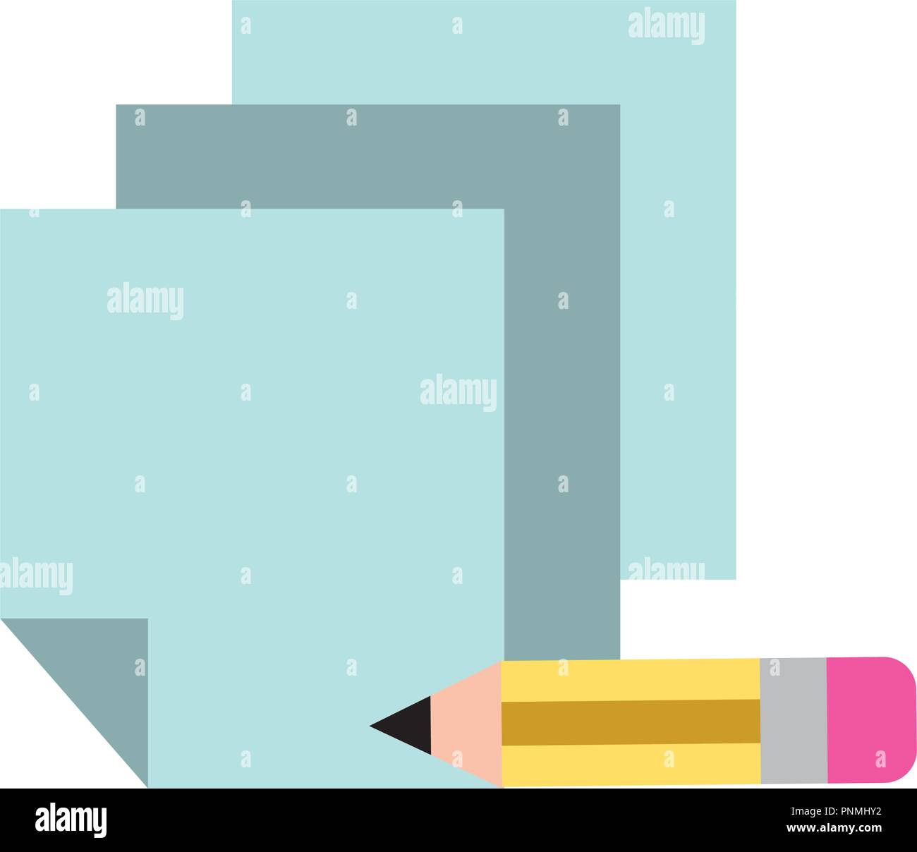 graphic design sheets paper and pencil tools Stock Vector Image & Art ...