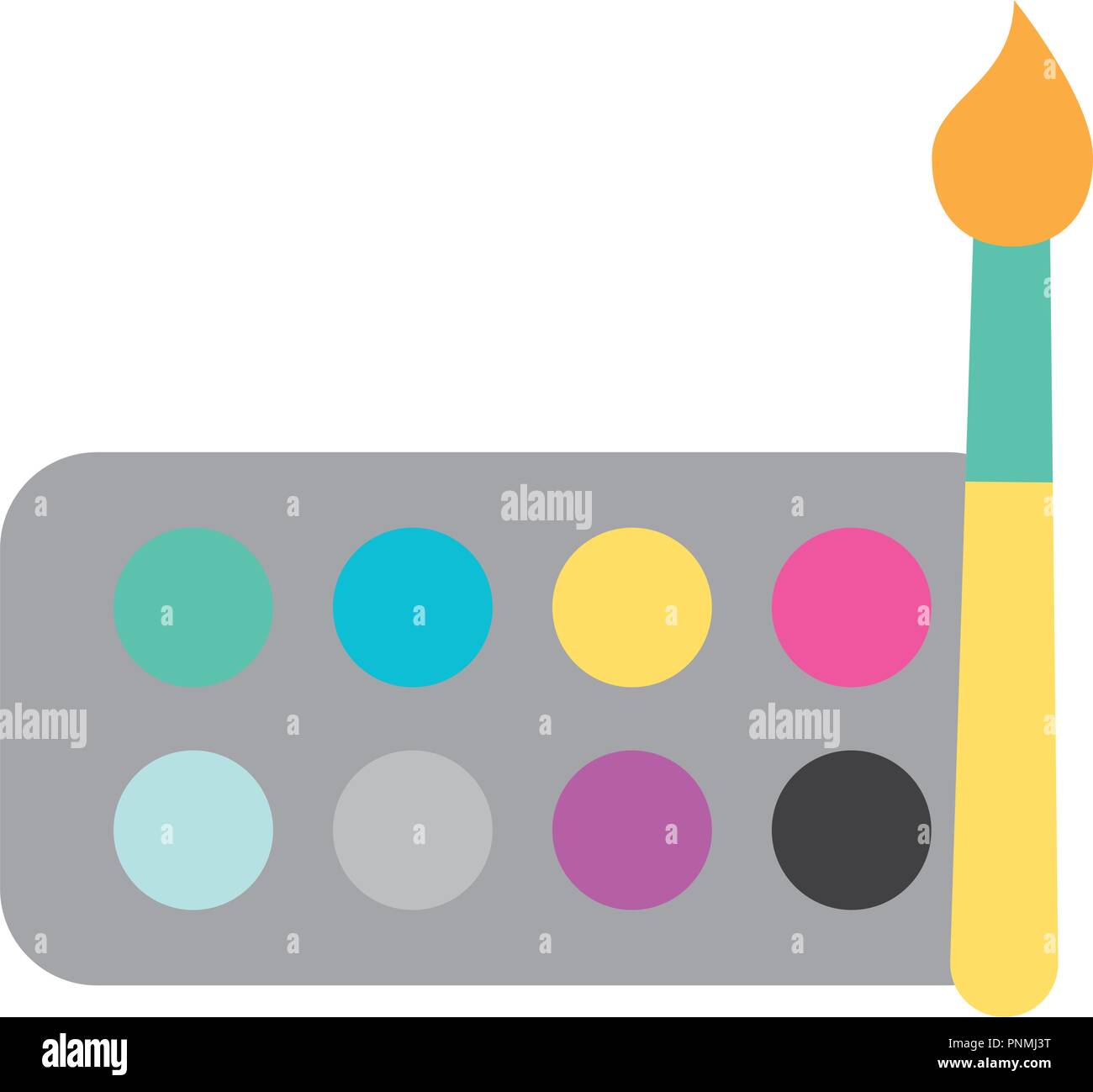 graphic design watercolor palette color brush Stock Vector Image & Art ...