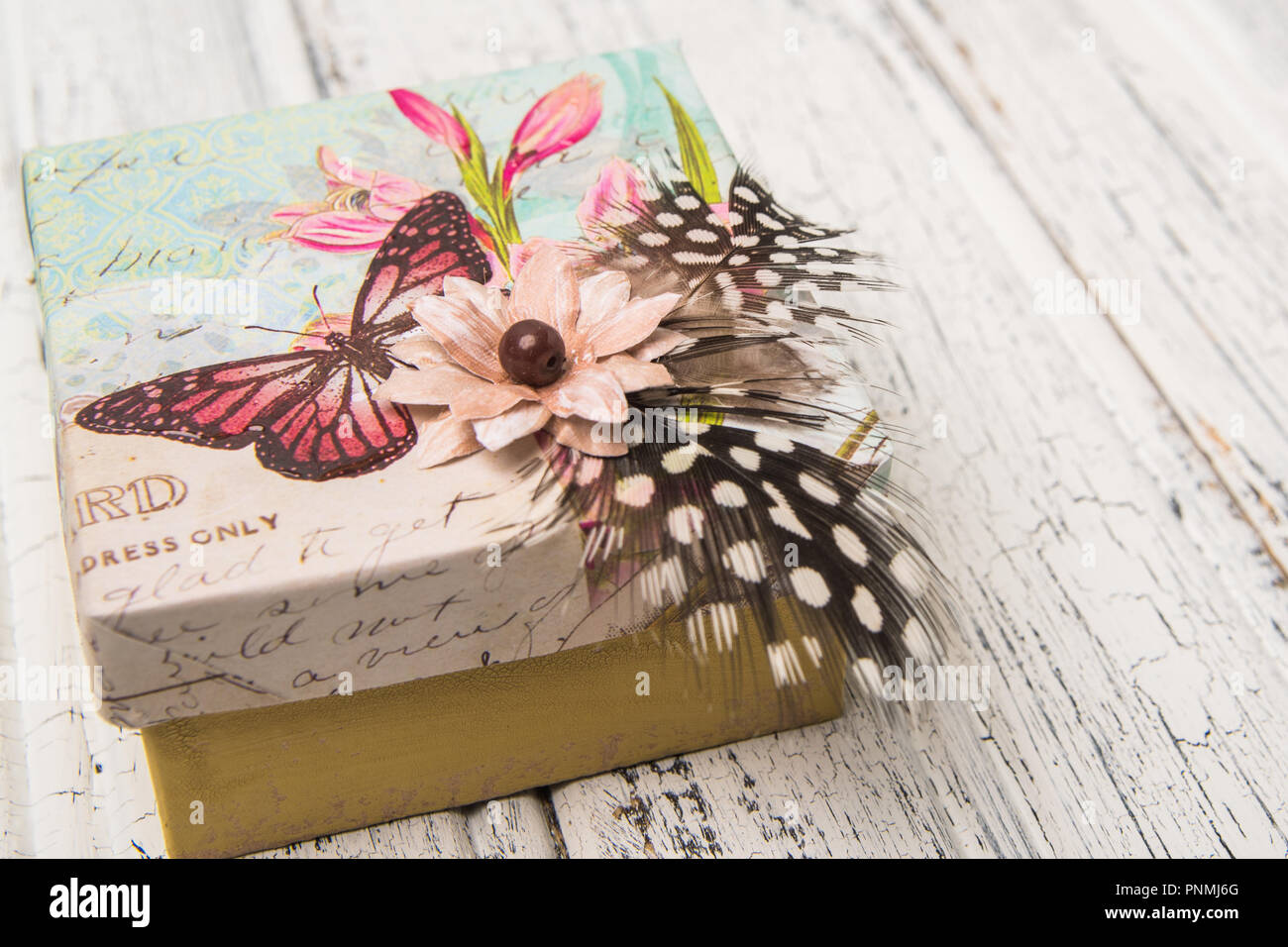 Paper butterfly gift box hi-res stock photography and images - Alamy