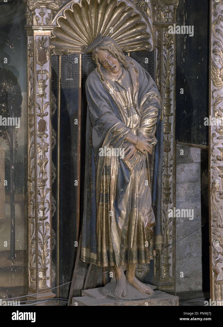 REMATE DEL RETABLO MAYOR - CALVARIO - DETALLE DE SAN JUAN BAUTISTA ...