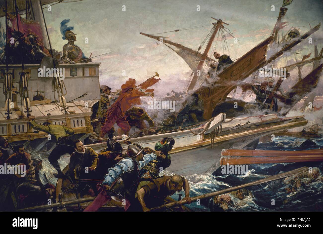 The Battle Of Lepanto Luna Painting