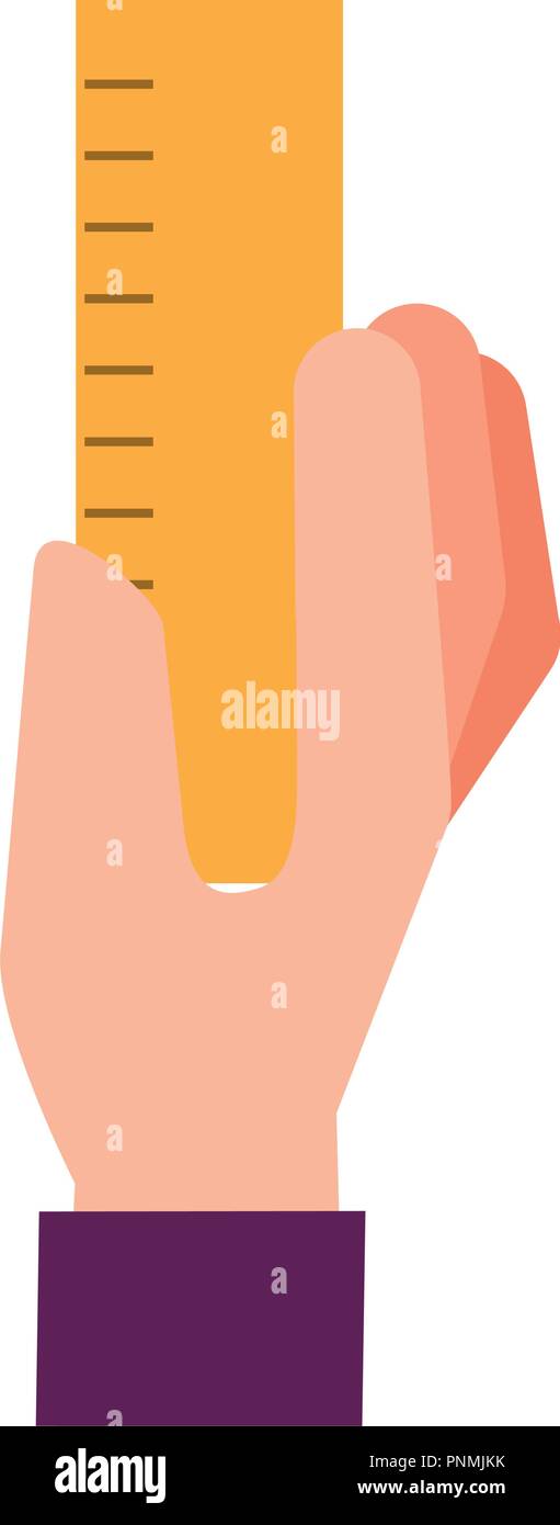 graphic designer hand holding ruler Stock Vector Image & Art - Alamy