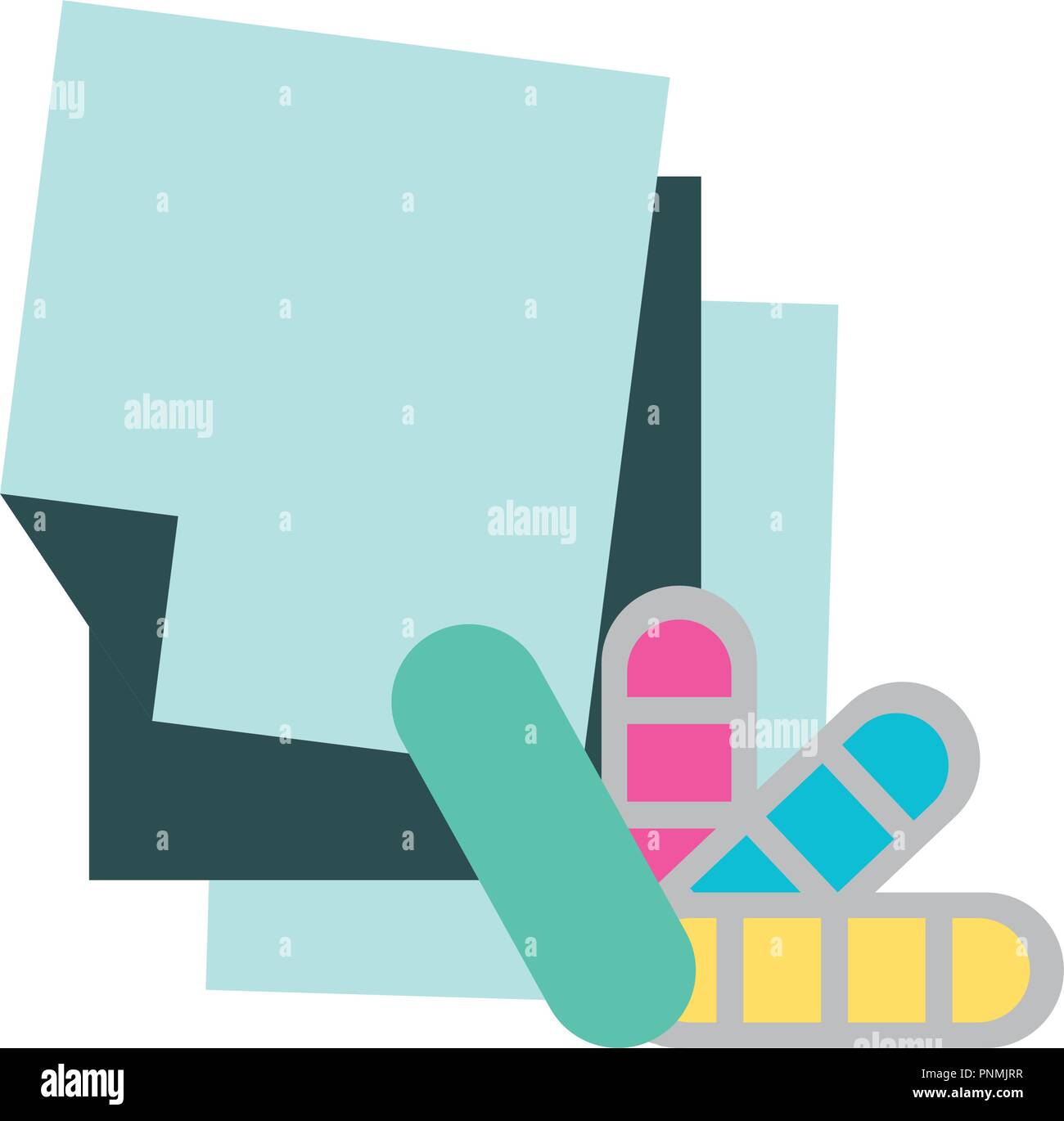 stack sheets and palette color tone graphic design Stock Vector Image ...