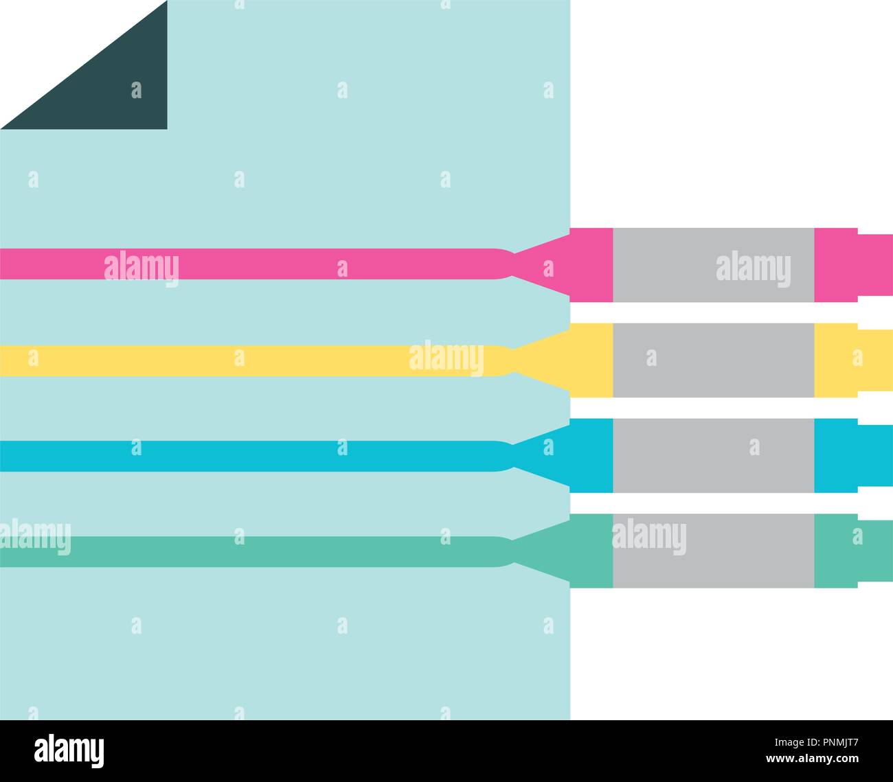 graphic design crayons color making lines on paper Stock Vector Image ...