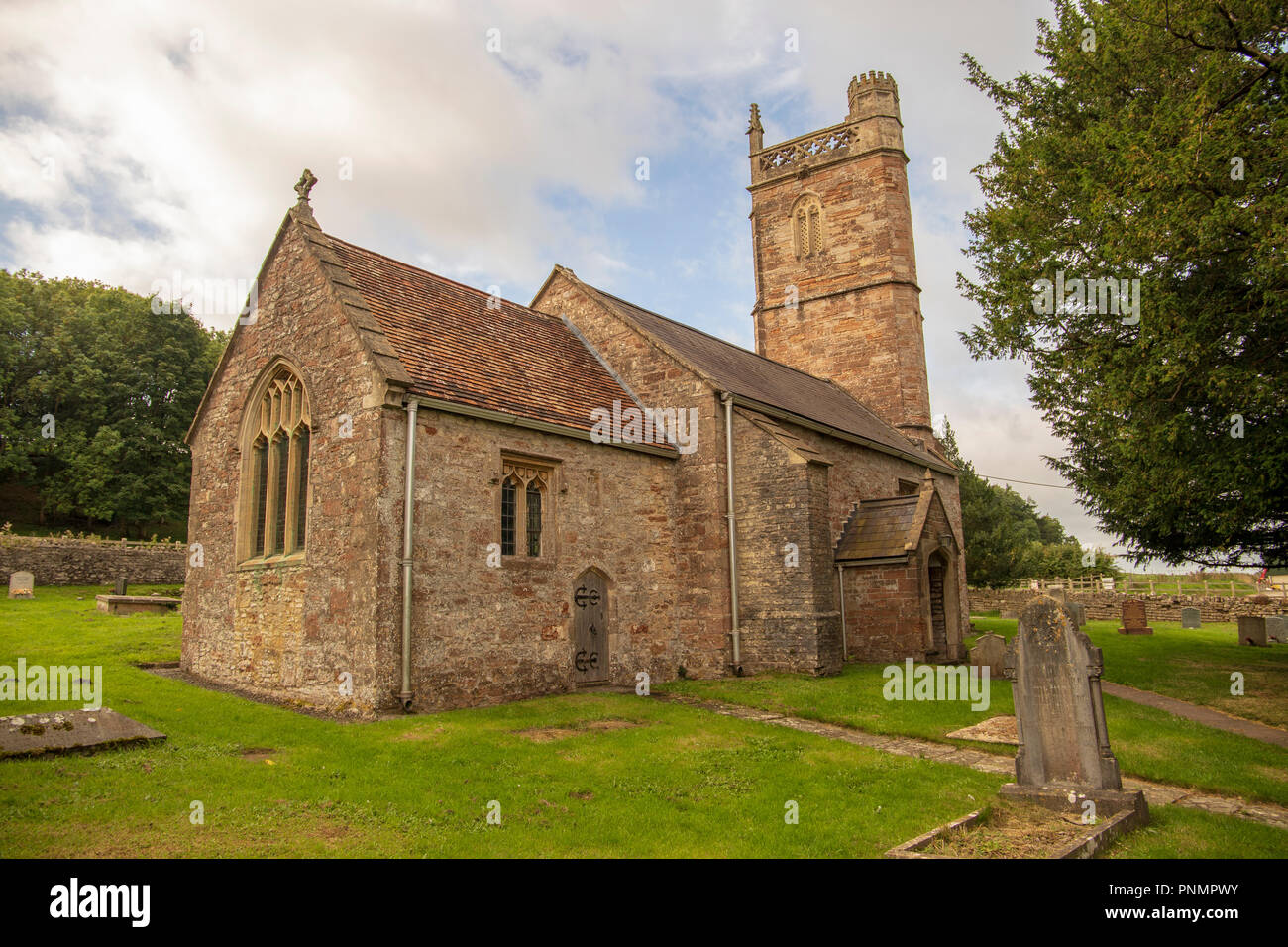 St Nicholas & The Blessed Virgin Mary, Church at Stowey, UK Stock Photo ...