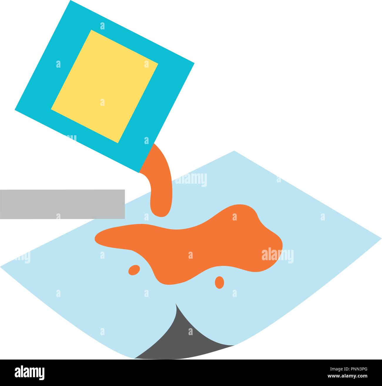 artistic color container pouring paint paper Stock Vector Image & Art ...