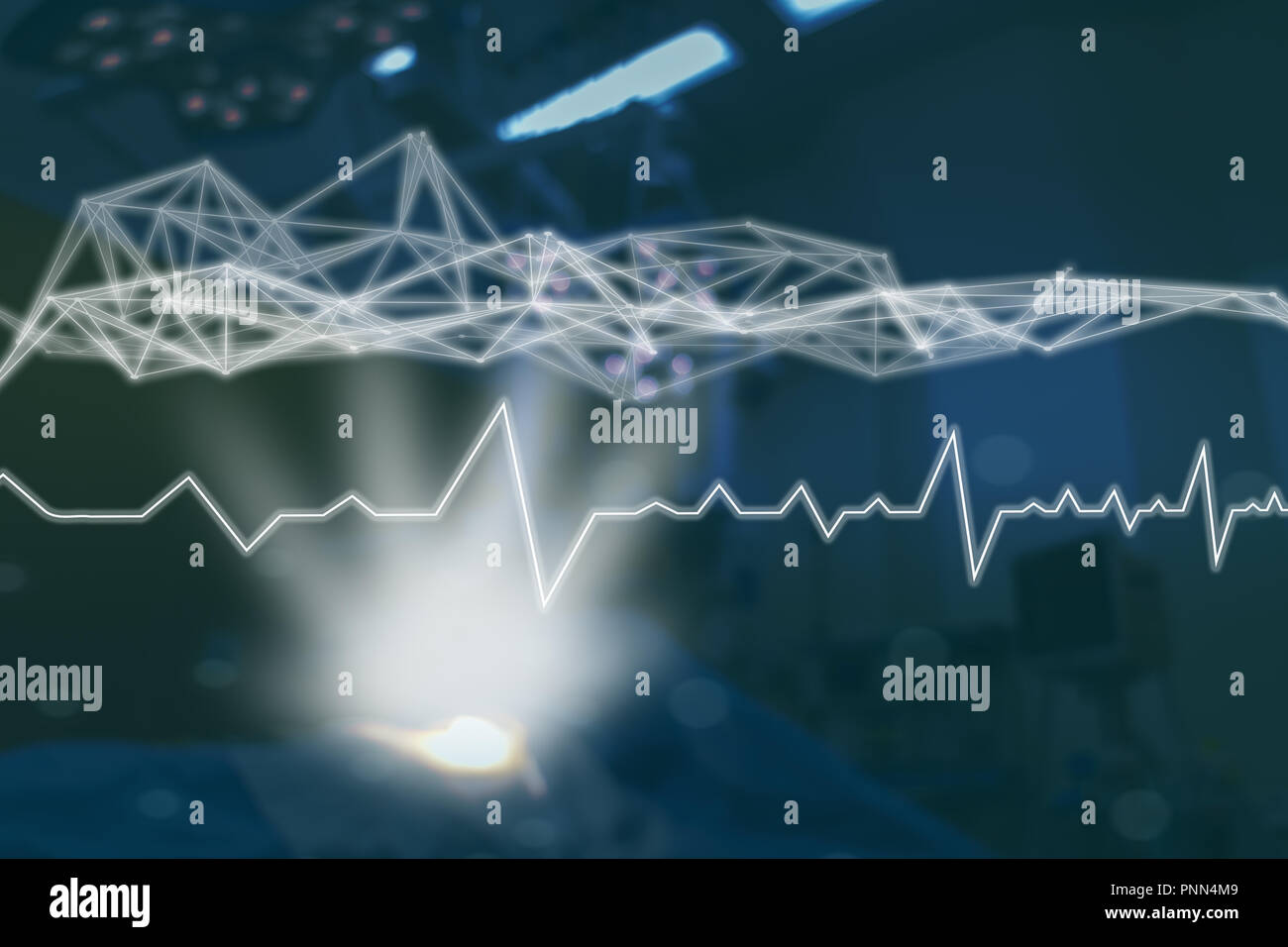 technology network in medical medicine concept, icon medical network ...