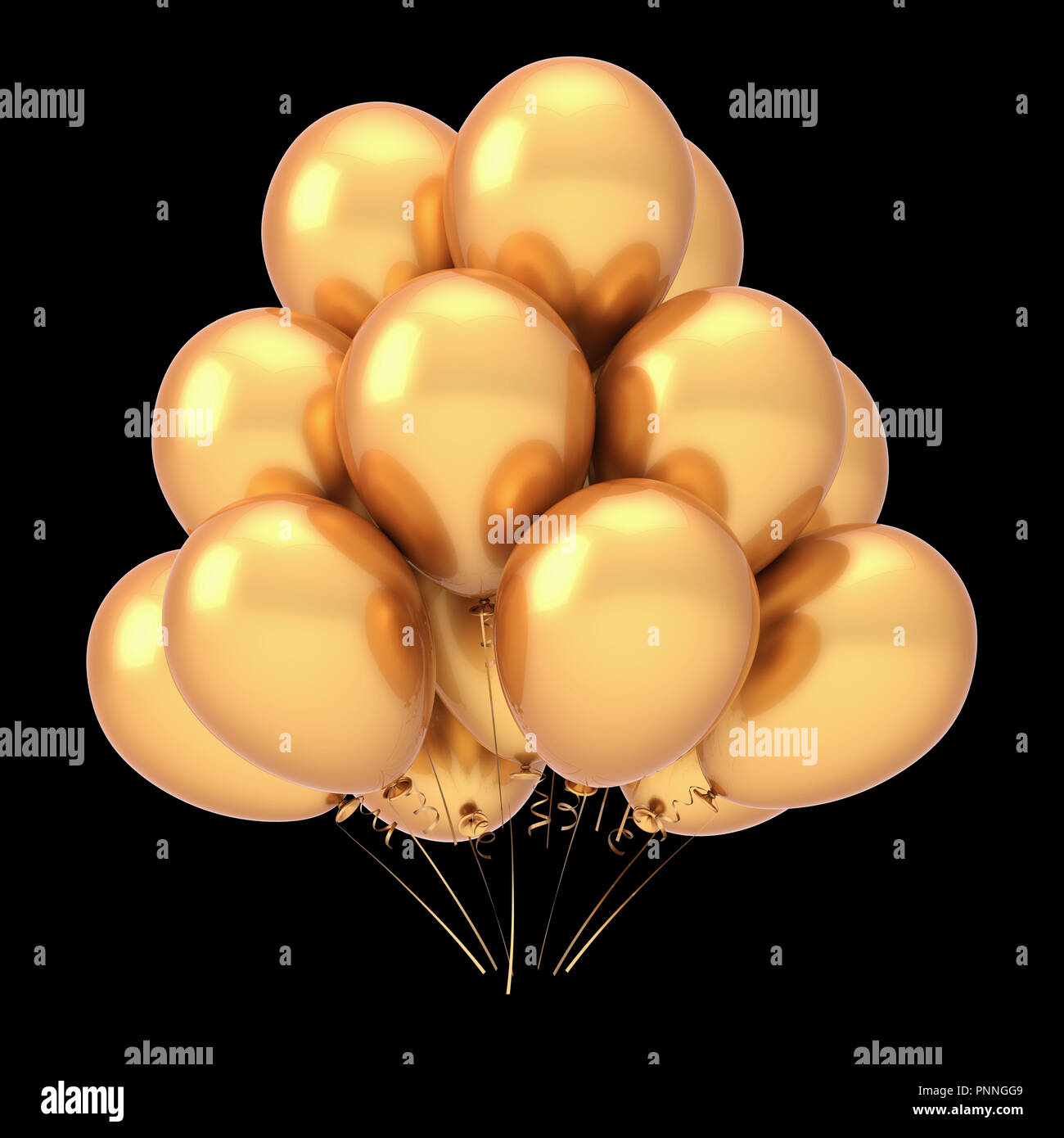 golden balloon bunch royal glossy. birthday party decoration helium ...