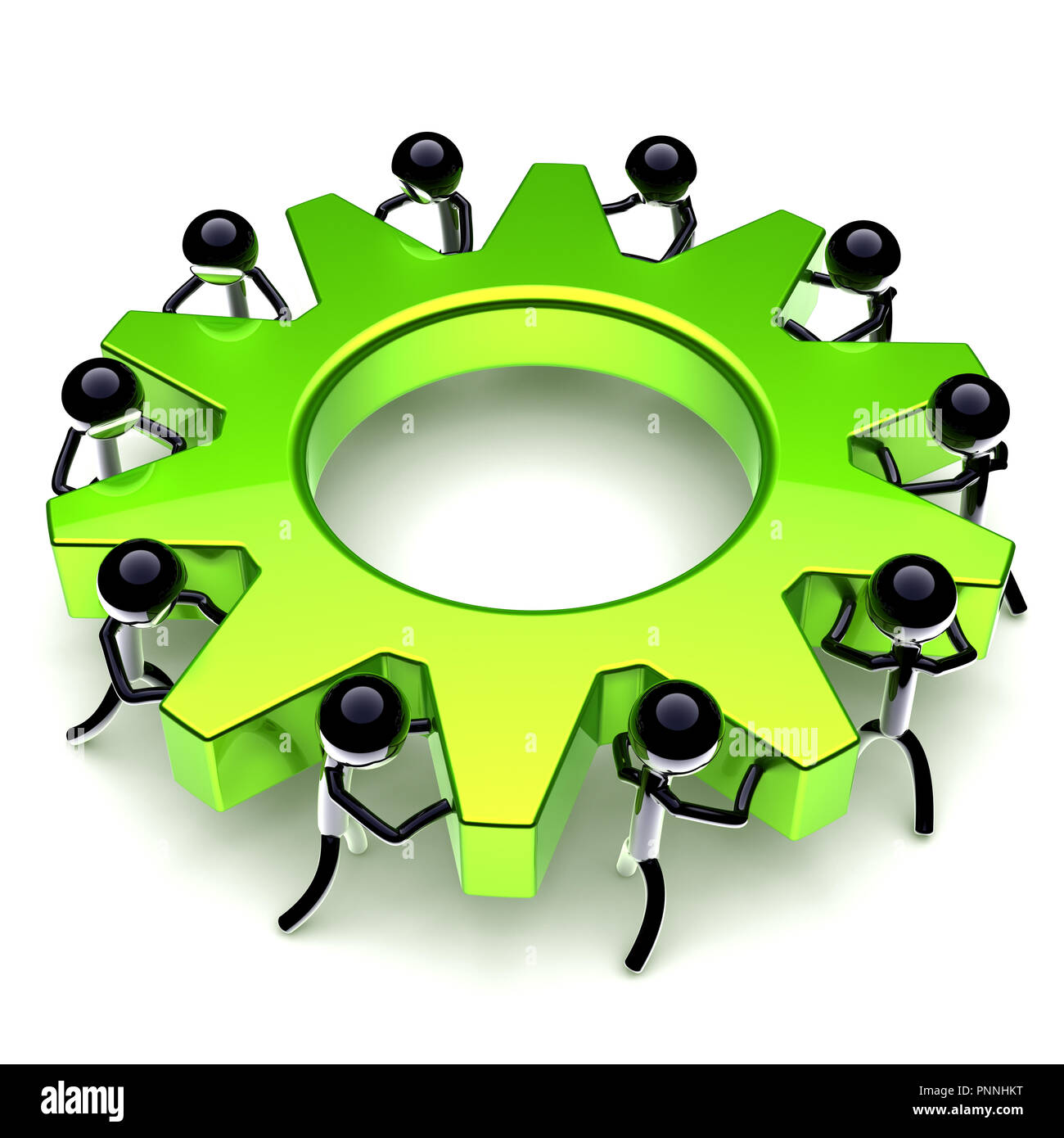 gear wheel teamwork, cogwheel business process. partnership, manpower ...