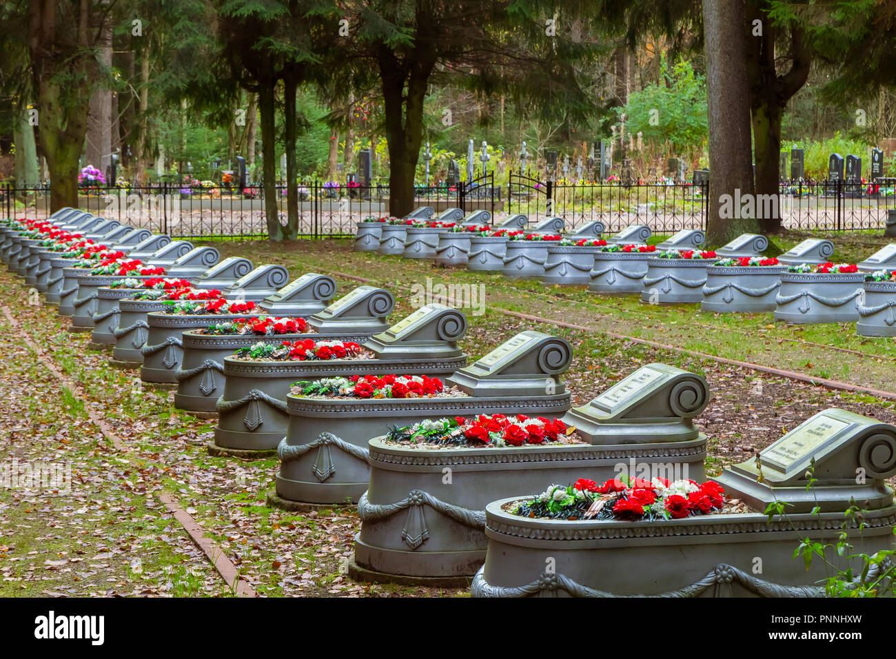 October 2017, - tombstones on military graves of soldiers who died ...