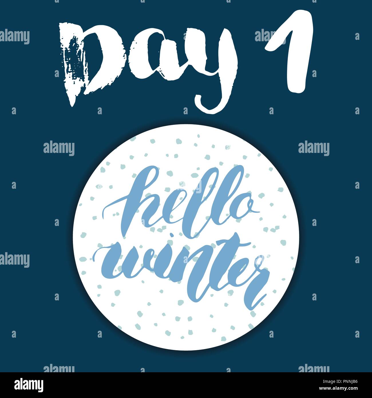 Christmas advent calendar. Hand drawn elements and numbers. Winter ...