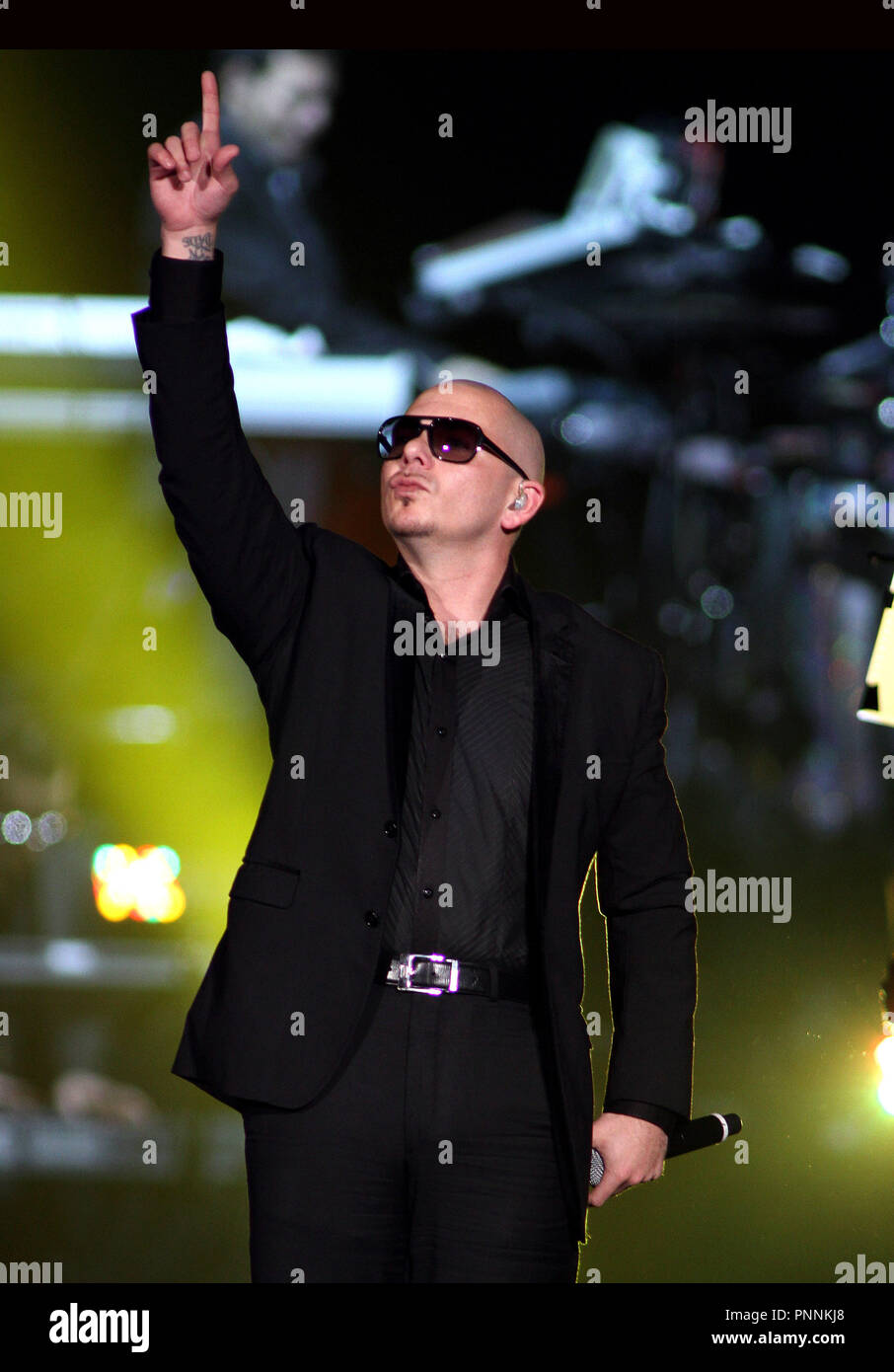 Pitbull performs in concert at the American Airlines Arena in Miami on ...