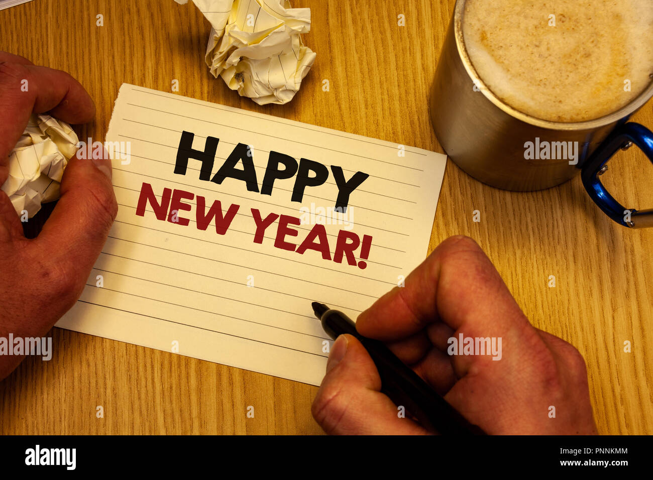 Handwriting text writing Happy New Year Motivational Call. Concept ...