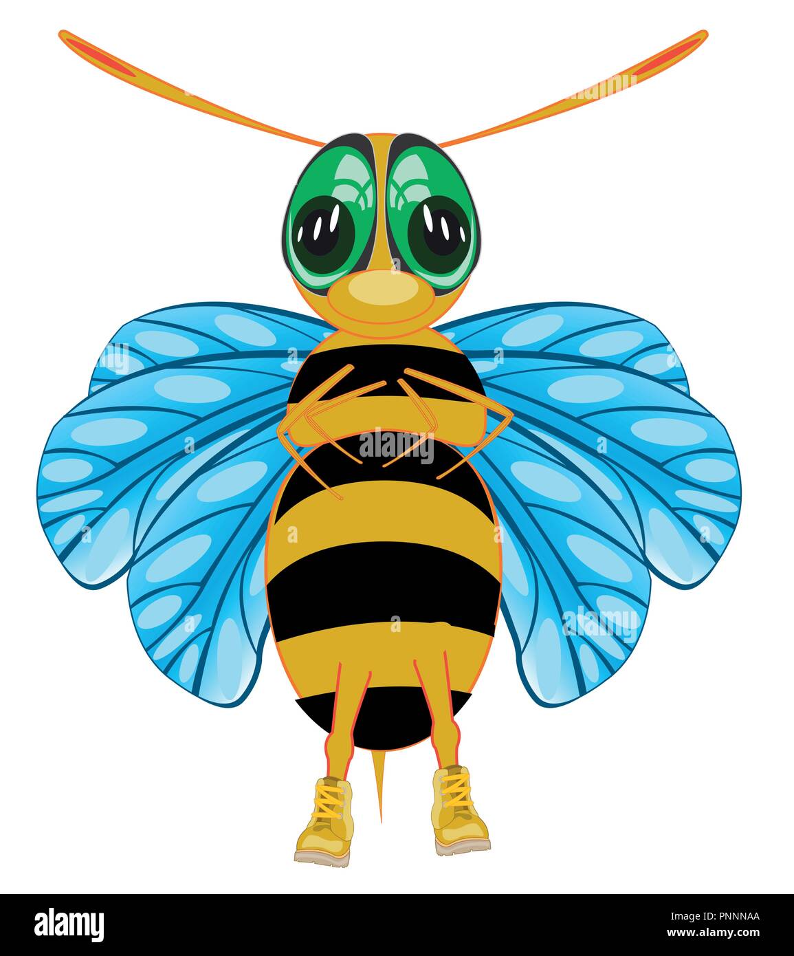 Vector illustration insect bee cartoon on white background Stock Vector ...