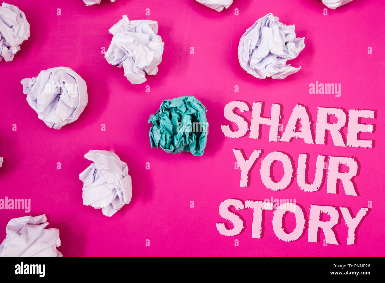 Text sign showing Share Your Story. Conceptual photo Experience ...