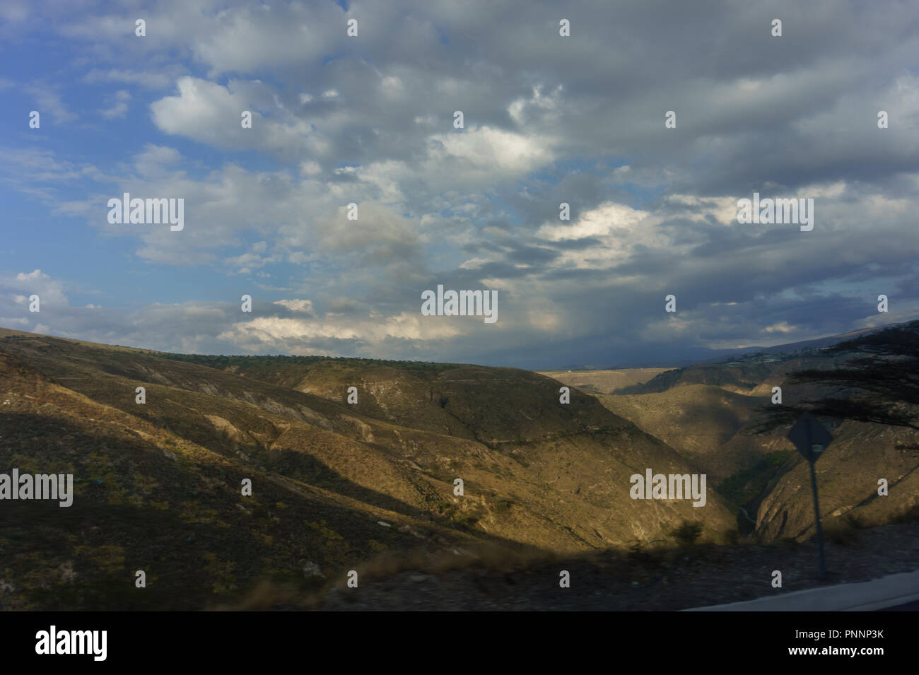 roadside view on the landscape of ecuador Stock Photo - Alamy