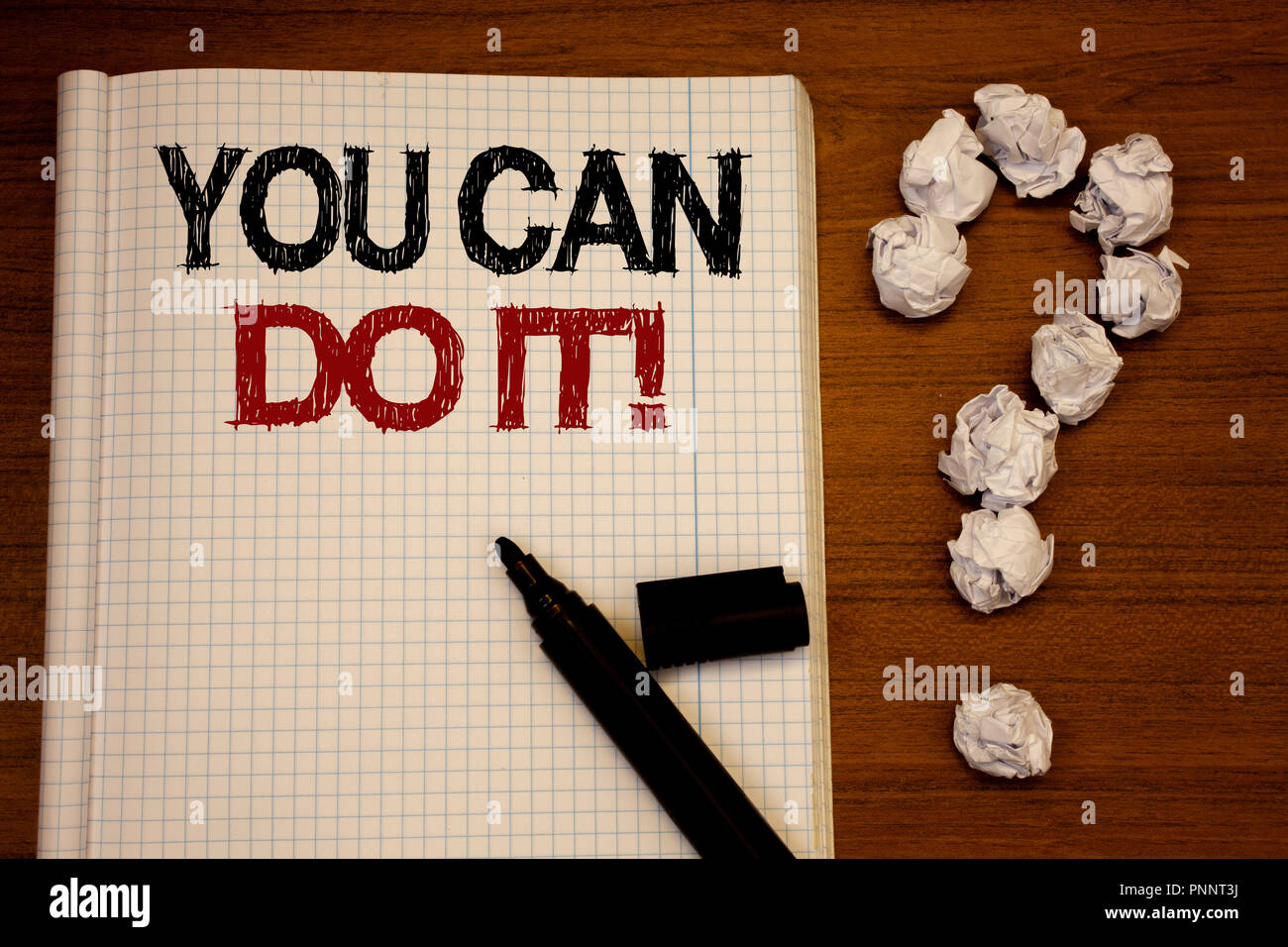 Handwriting text writing You Can Do It Motivational Call. Concept ...