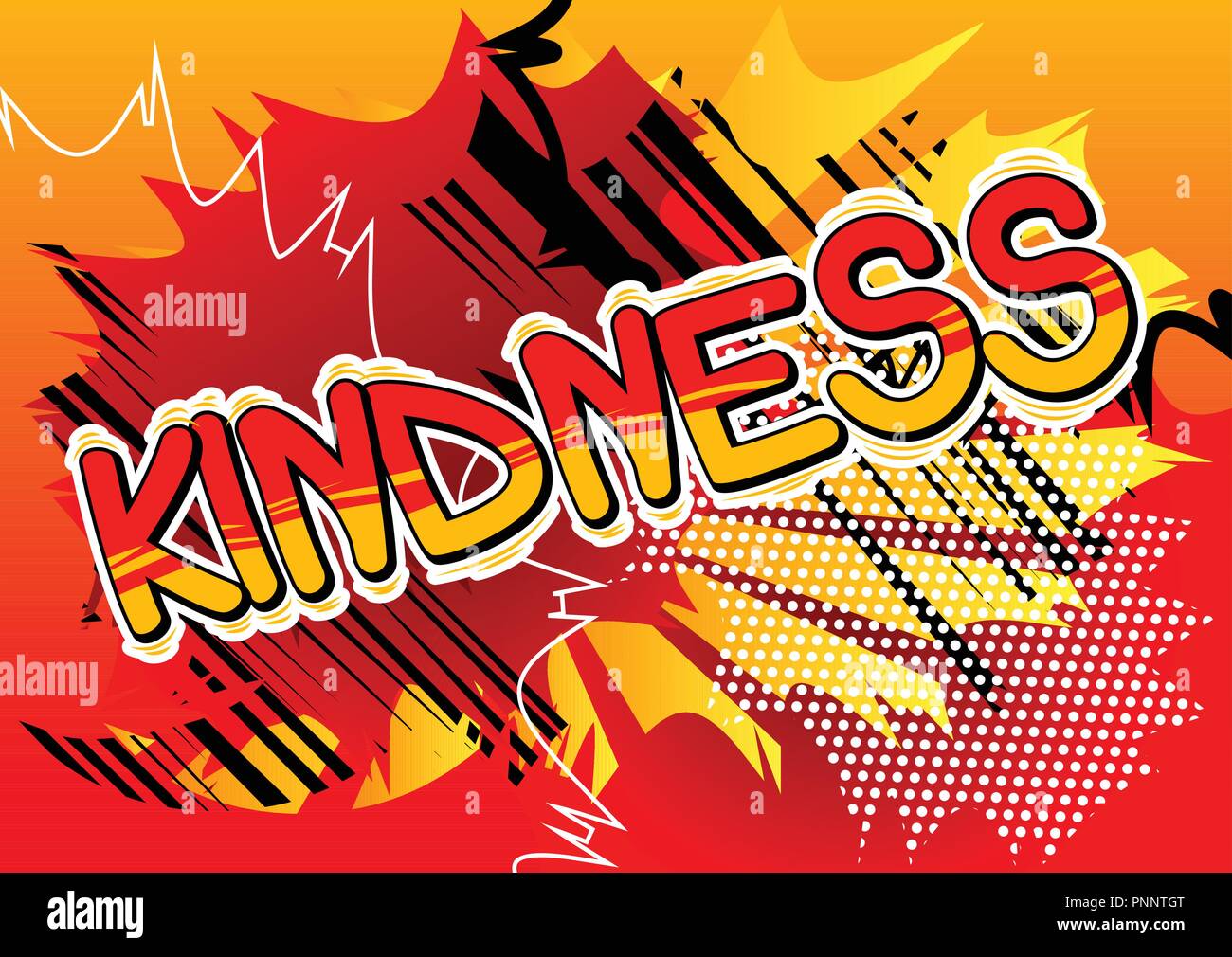 Kindness - Vector illustrated comic book style phrase Stock Vector ...