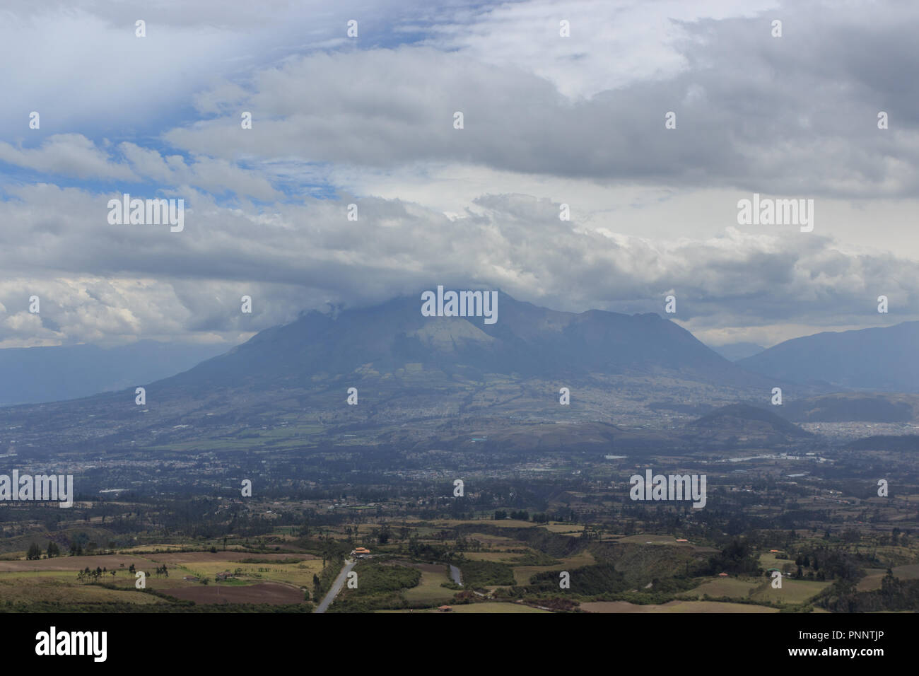 Vulcano view close to otavalo, ecuador Stock Photo - Alamy