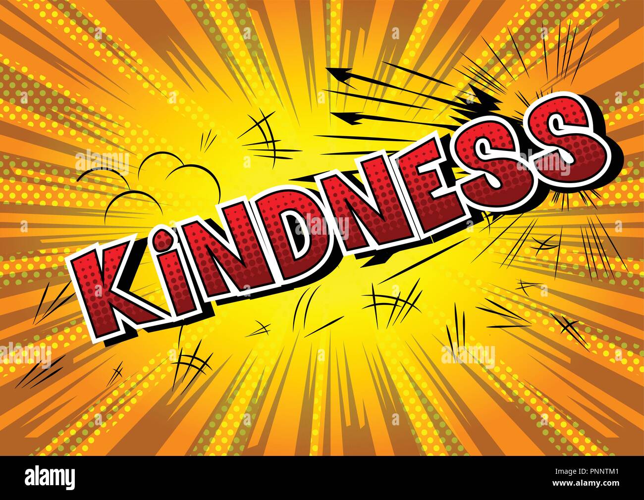 Kindness - Vector illustrated comic book style phrase Stock Vector ...
