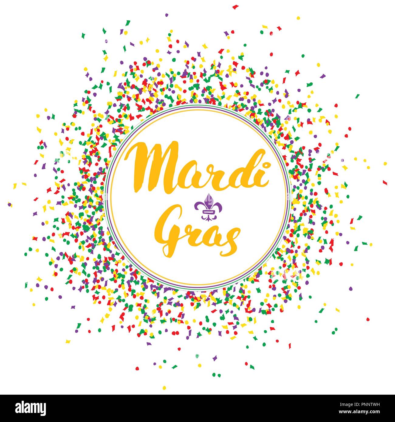 Mardi Gras Calligraphic Lettering. Typographic Greeting Card Design ...