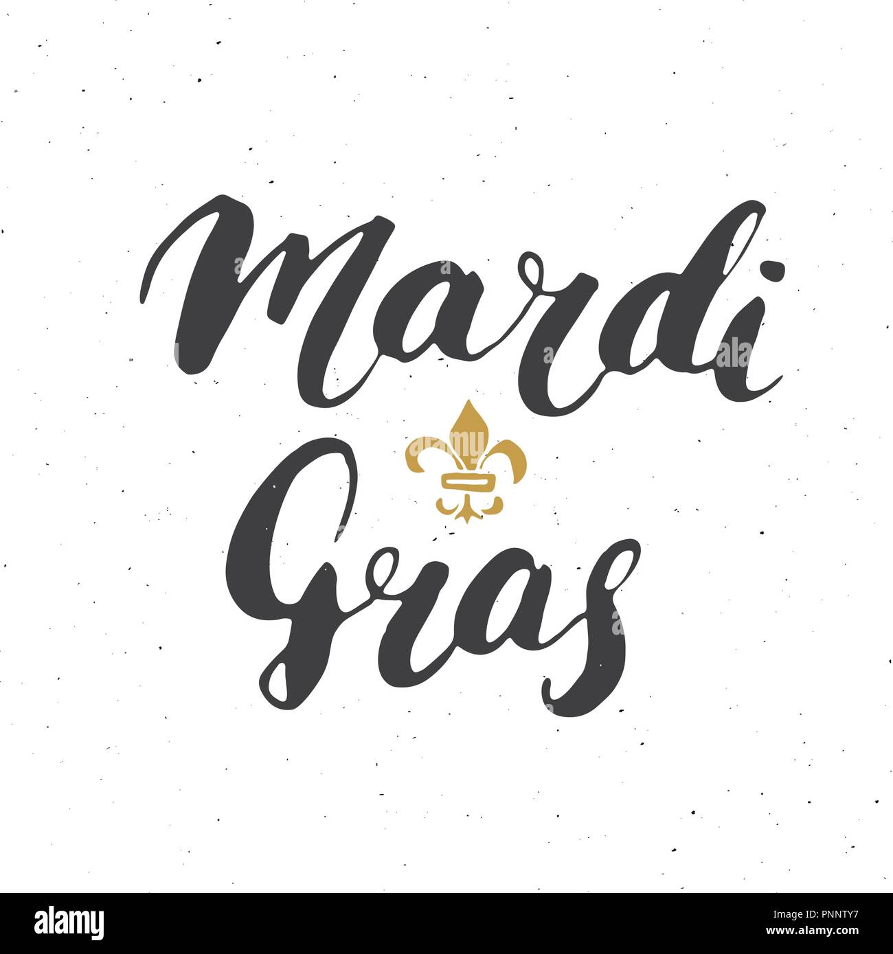 Mardi Gras Calligraphic Lettering. Typographic Greeting Card Design ...