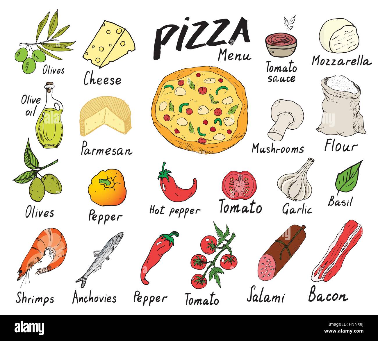 Pizza Toppings Menu