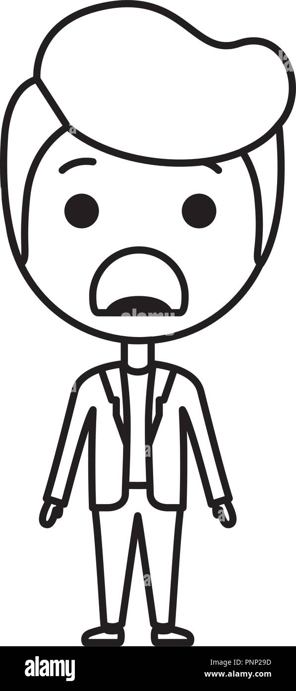cartoon man angry kawaii character Stock Vector Image & Art - Alamy