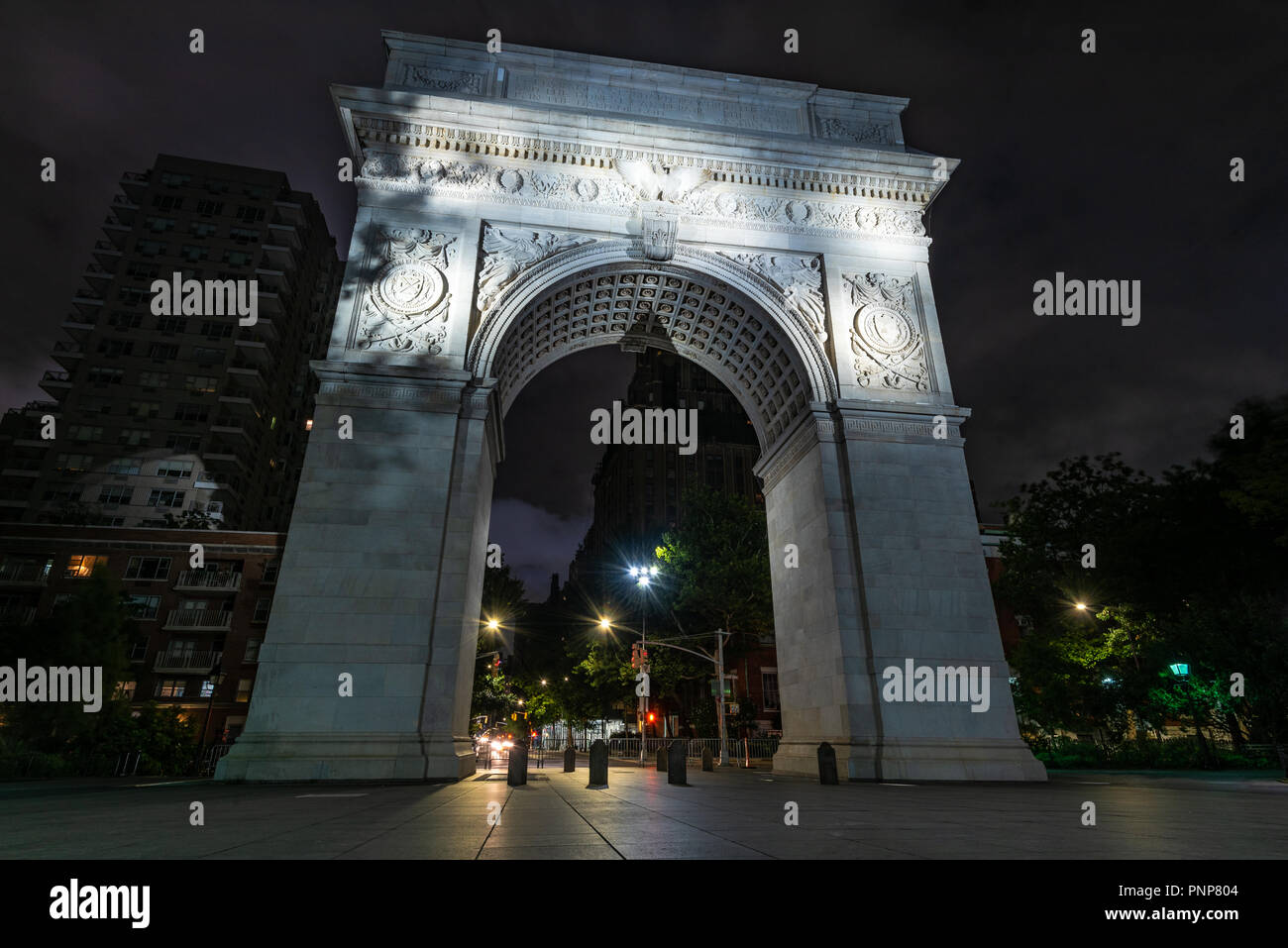 The Washington Square Arch is a marble triumphal arch built in 1892 in ...
