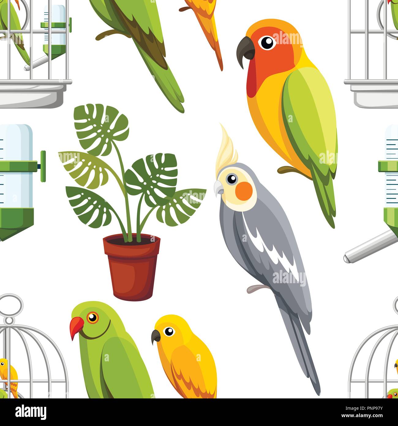 Parrot cage cartoon hi-res stock photography and images - Alamy