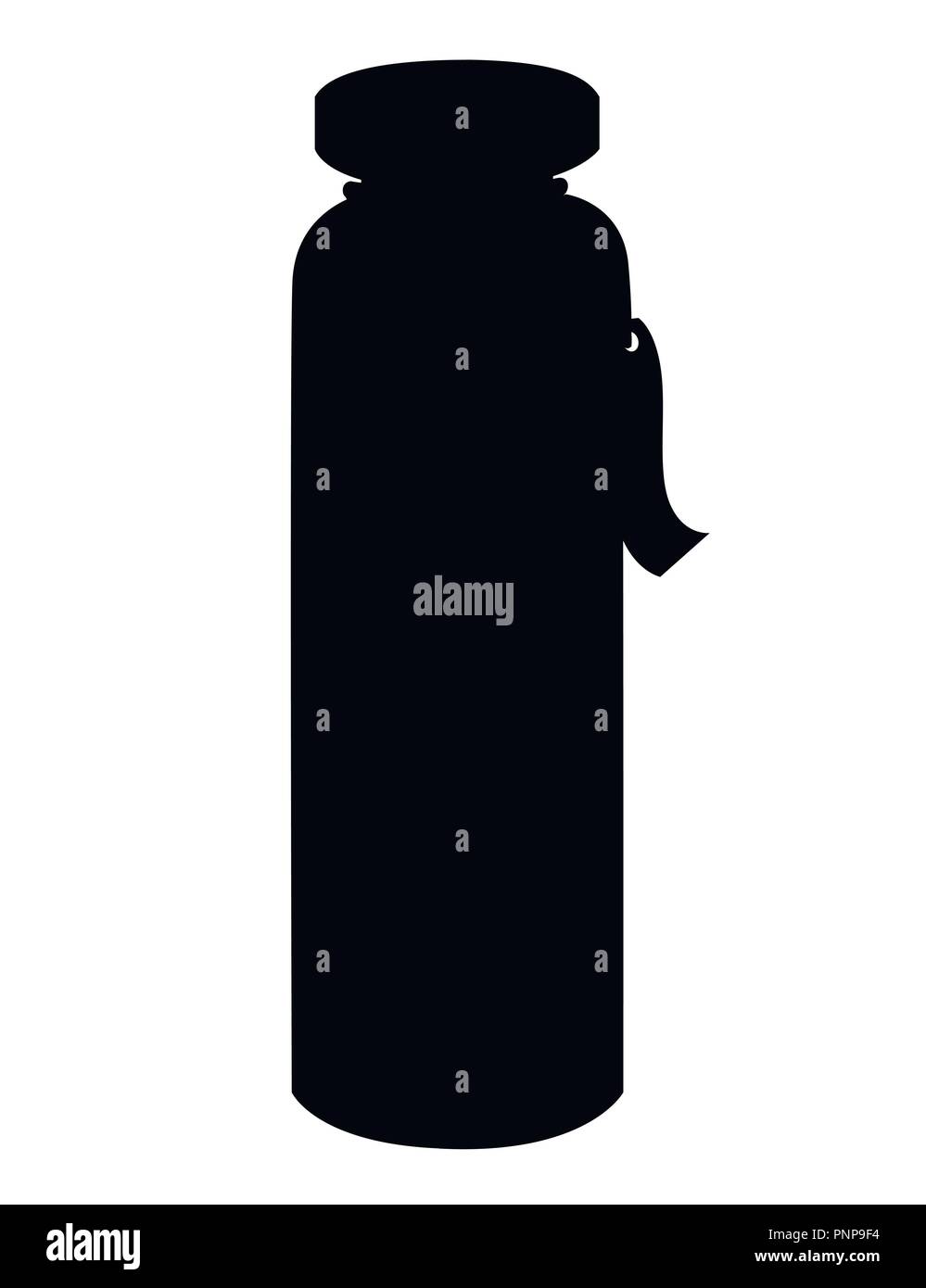 Black silhouette. Bottle with potion. Game icon of magic elixir. Health ...