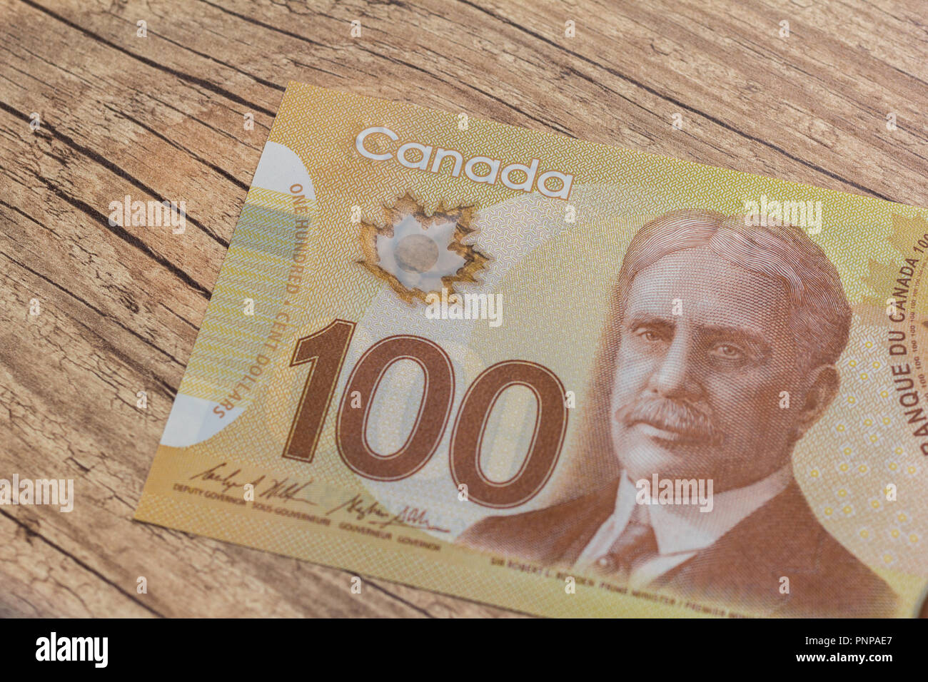 Canadian currency bills hi-res stock photography and images - Alamy