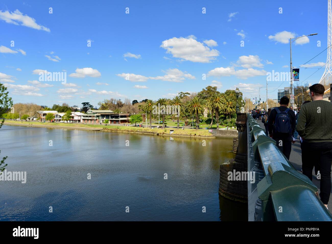 Yarra River as seen from Princess bridge, Melbourne VIC, Australia ...