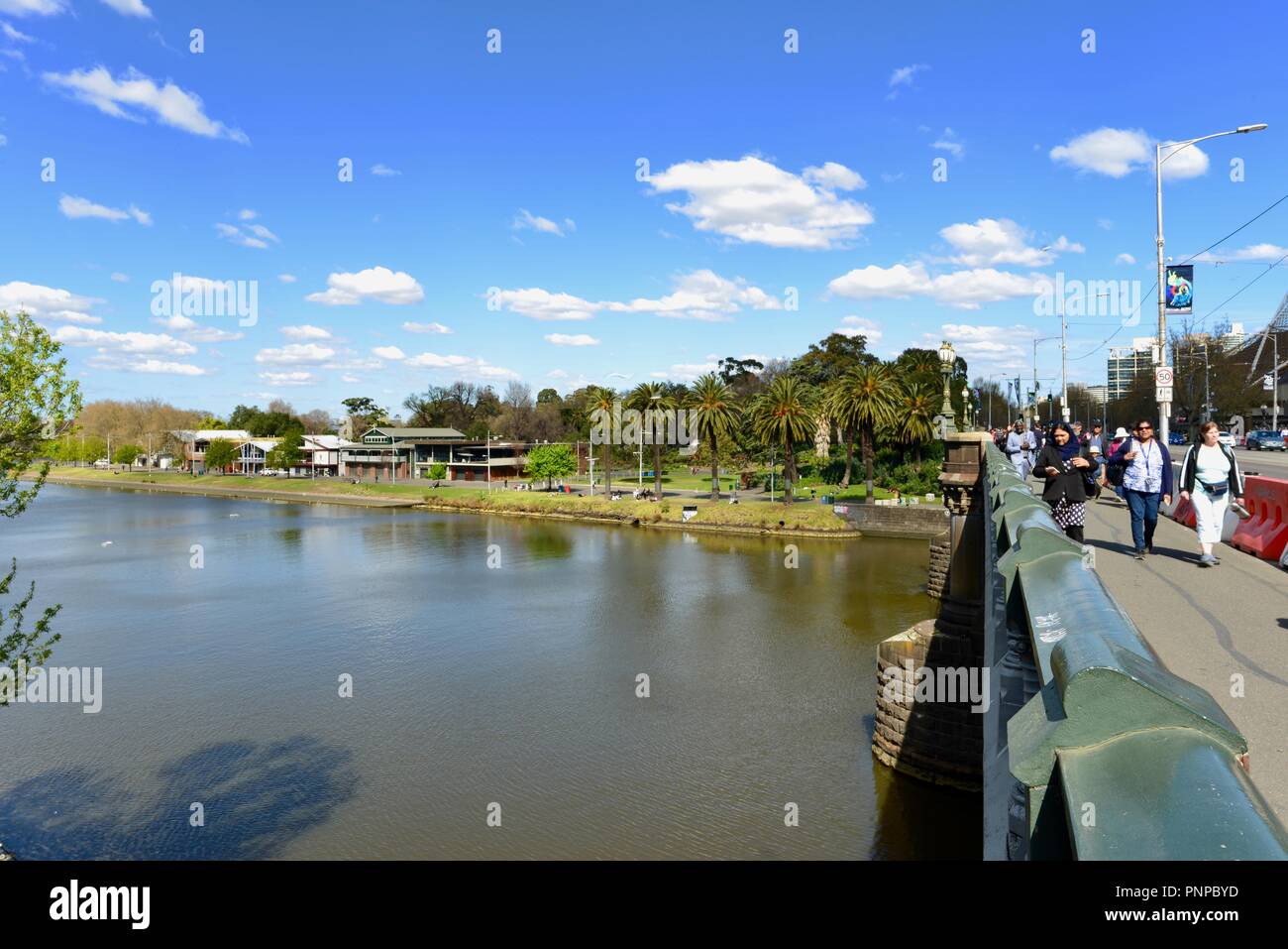 Yarra River as seen from Princess bridge, Melbourne VIC, Australia ...